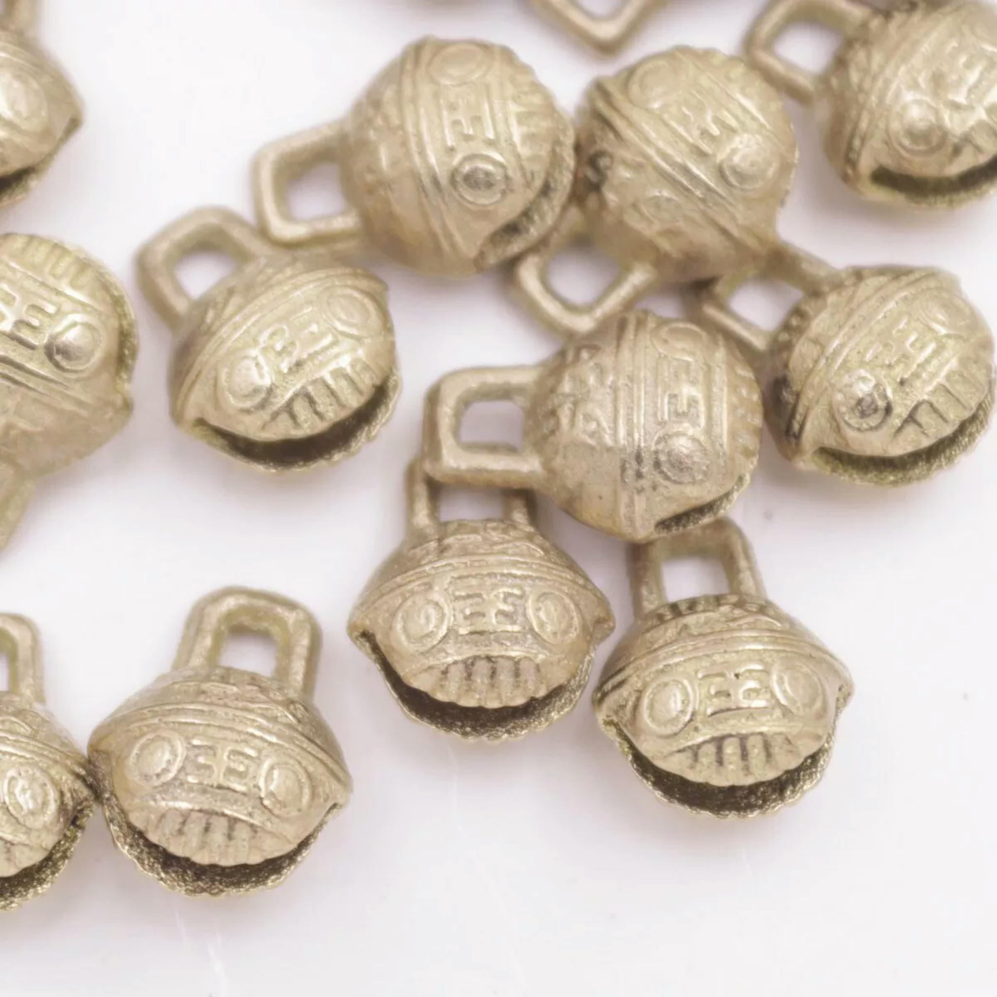 EOEMY 100Pcs Collectibles 14mmx18mm Brass Tiger'S Head Bells Feng Shui ...