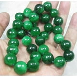 EOEMY 10mm Natural 18-100 Inches Long Green Emerald Gems Round Beads ...
