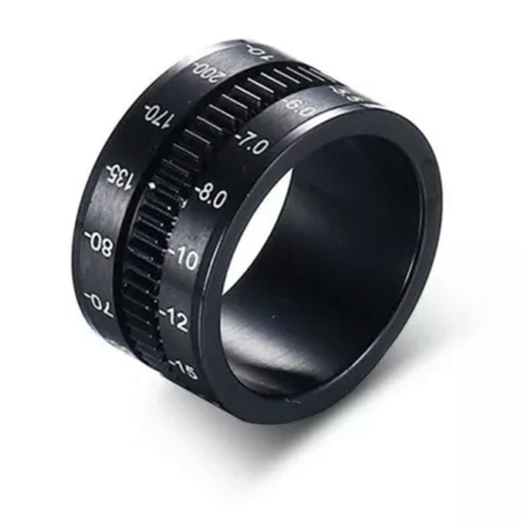 EOEMY 12mm Rotatable Camera Lens Band Men'S Stainless Steel Black ...