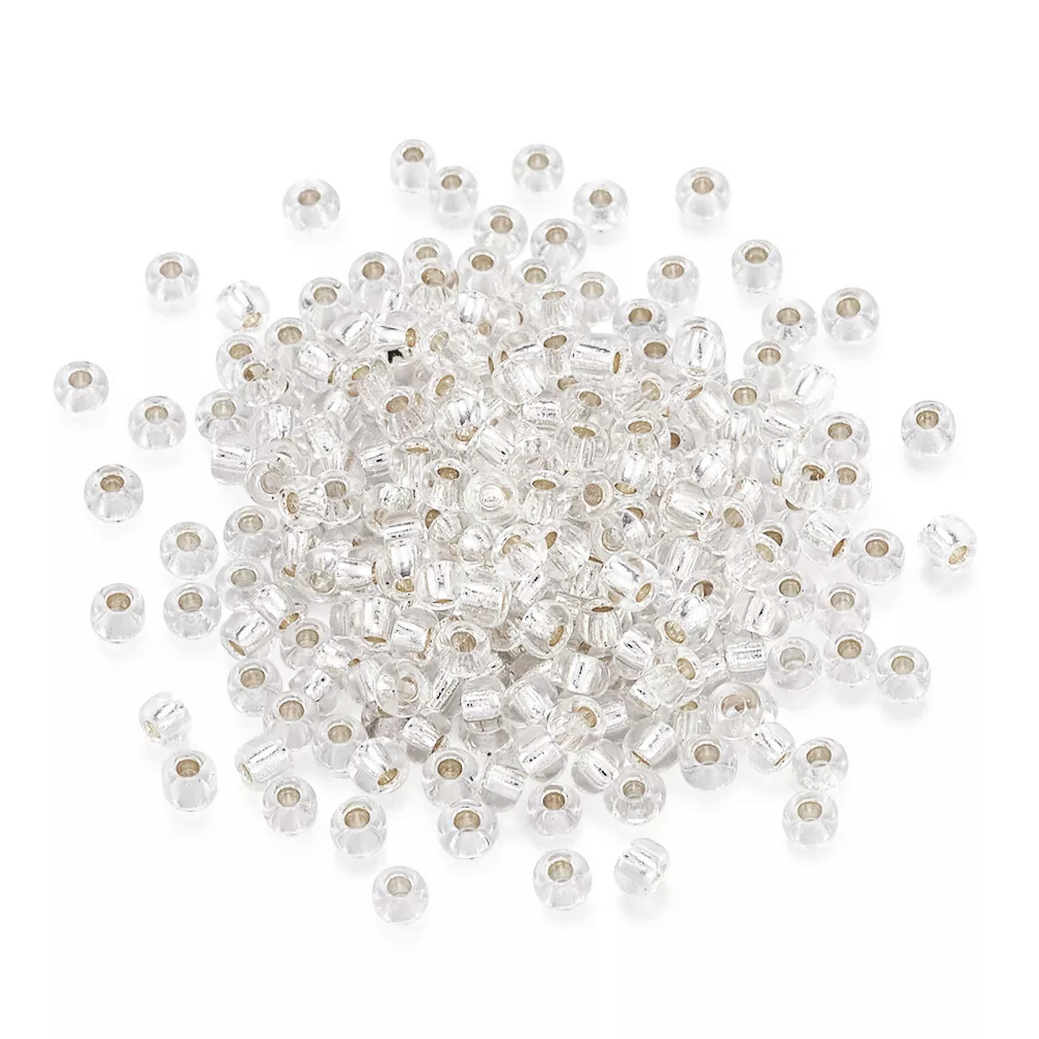 EOEMY 1500Pcs/50G 8/0 Transparent Glass Round Tiny Beads Clear Spacer ...