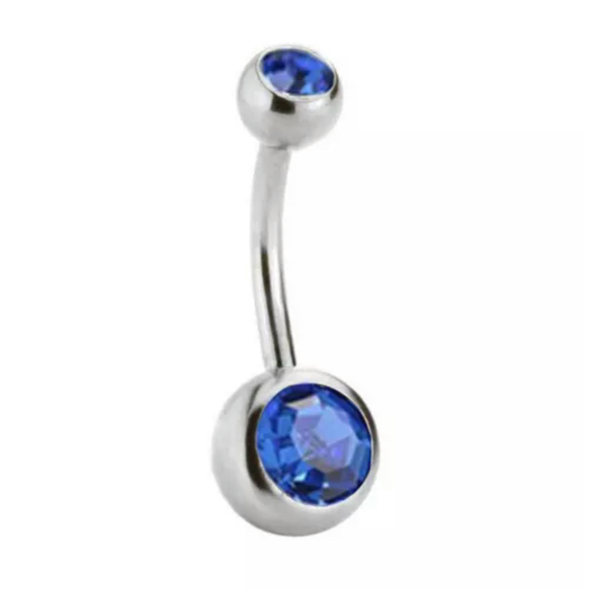 EOEMY 1Pc Belly Bar Crystal Gem Navel Ring Surgical Steel Body Piercing ...