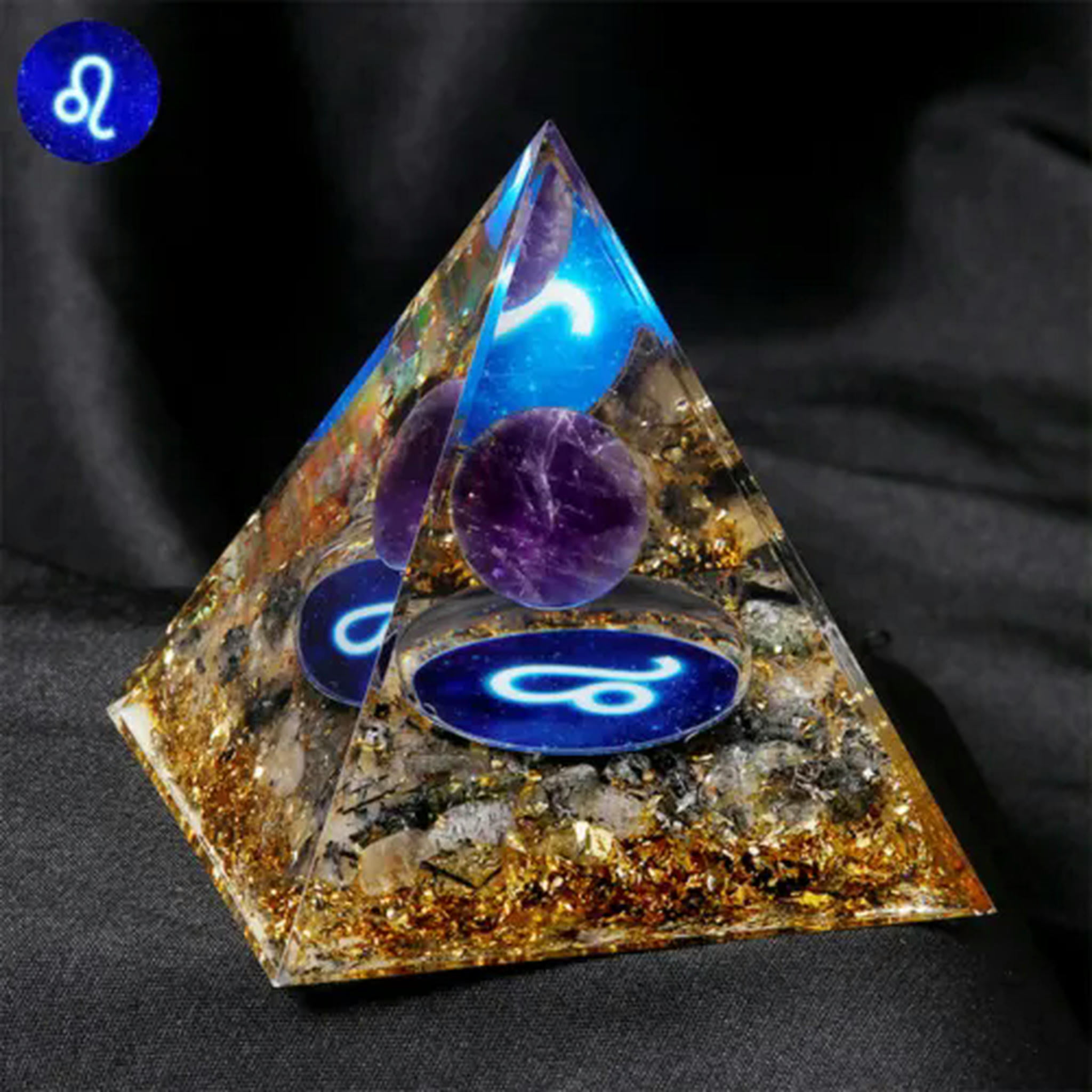 EOEMY 1Pc Twelve Constellations Pyramid Meditation Healing Crystal ...