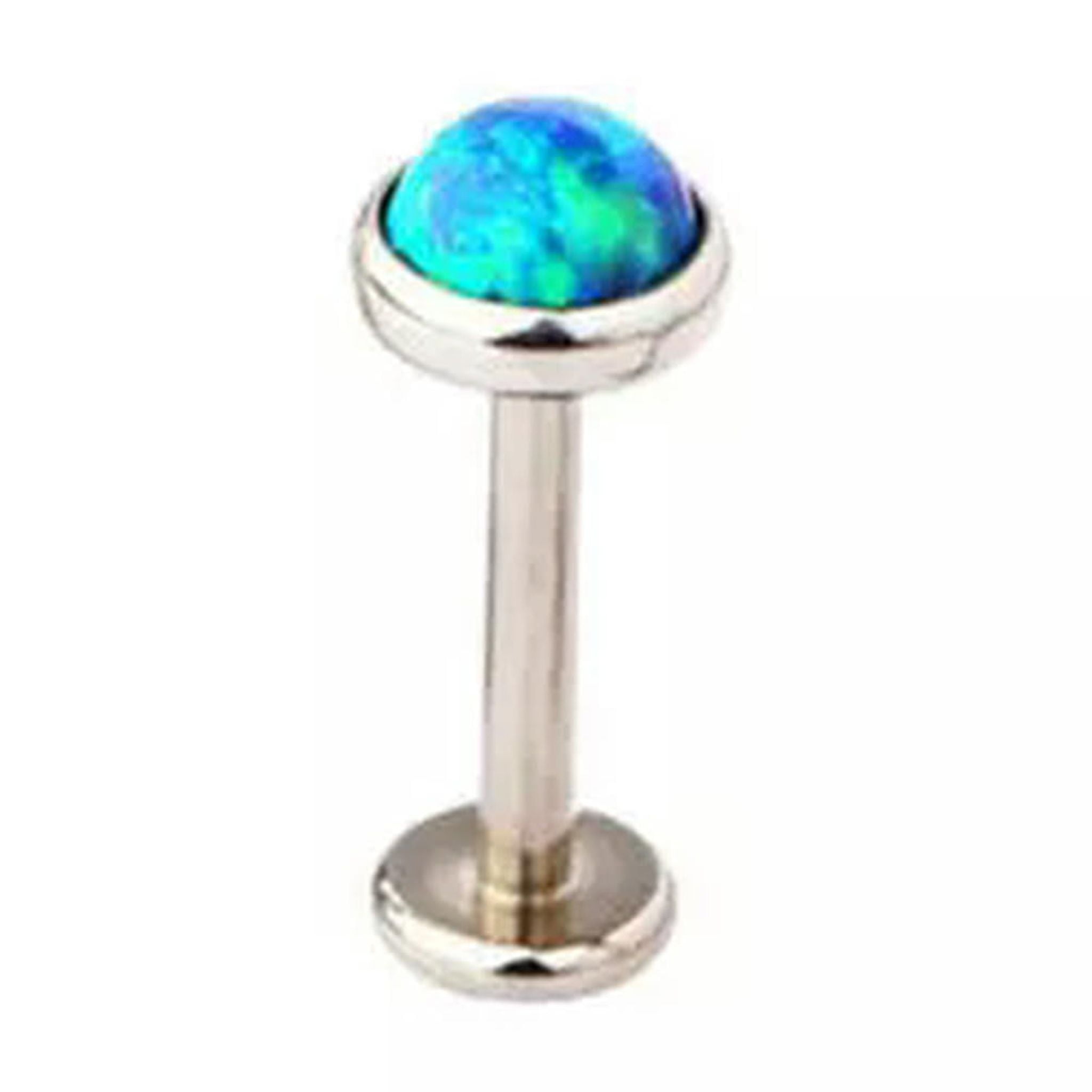 EOEMY 1X Opal Lip Bar Labret Ring Internally Thread Ear Tragus ...