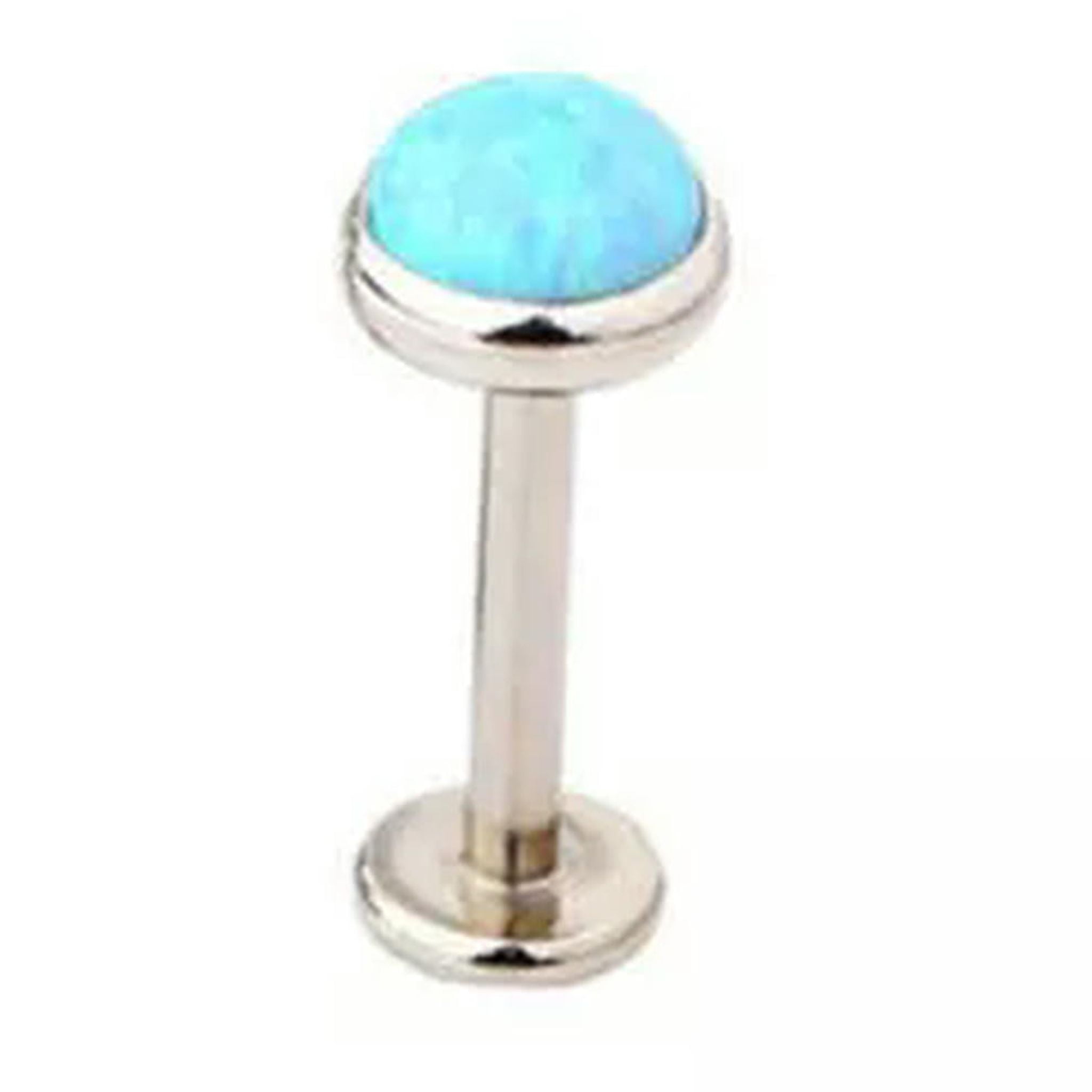 EOEMY 1X Opal Lip Bar Labret Ring Internally Thread Ear Tragus ...