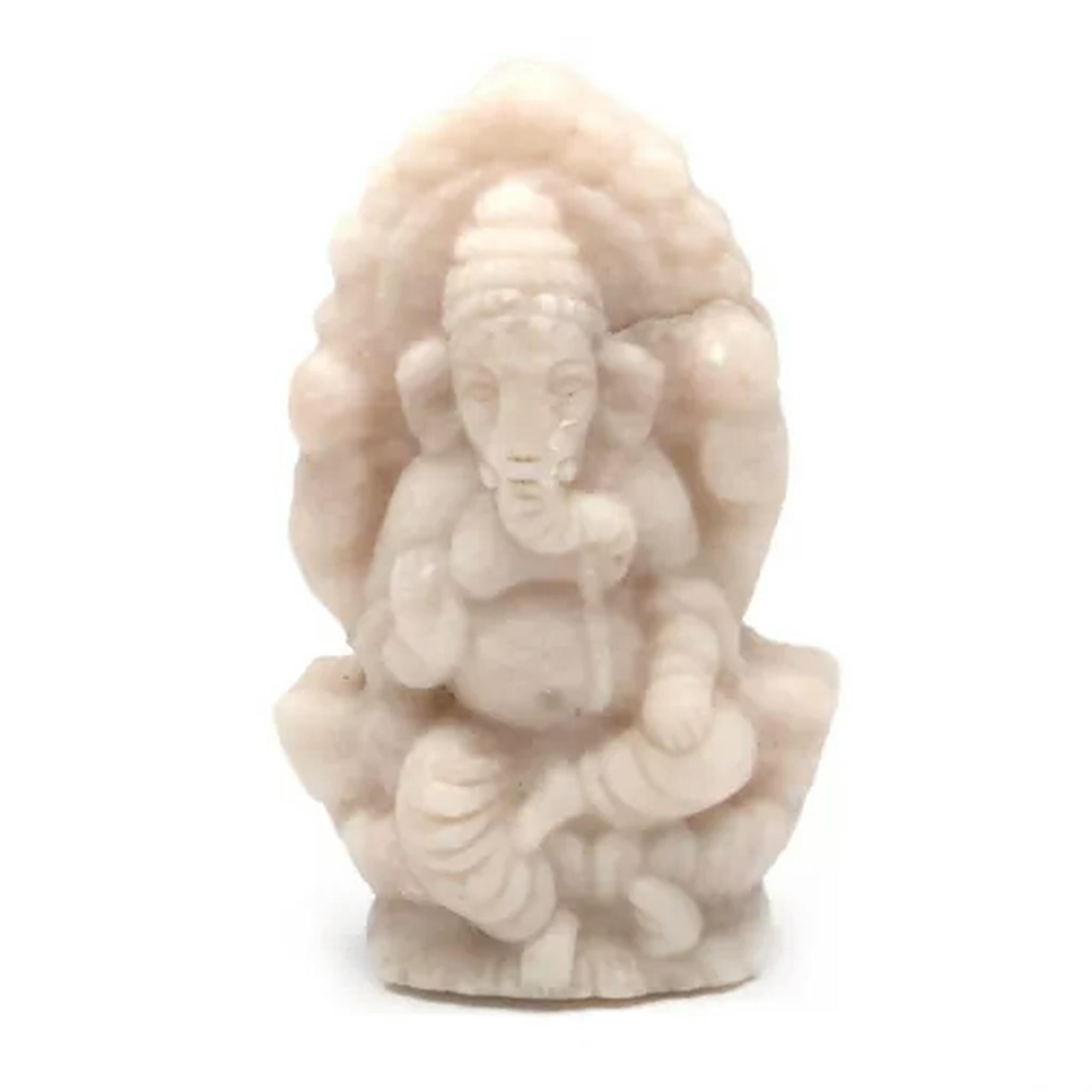 EOEMY 2" Natural Lord Ganesha God Skull Carved Crystal Quartz Gemstone ...