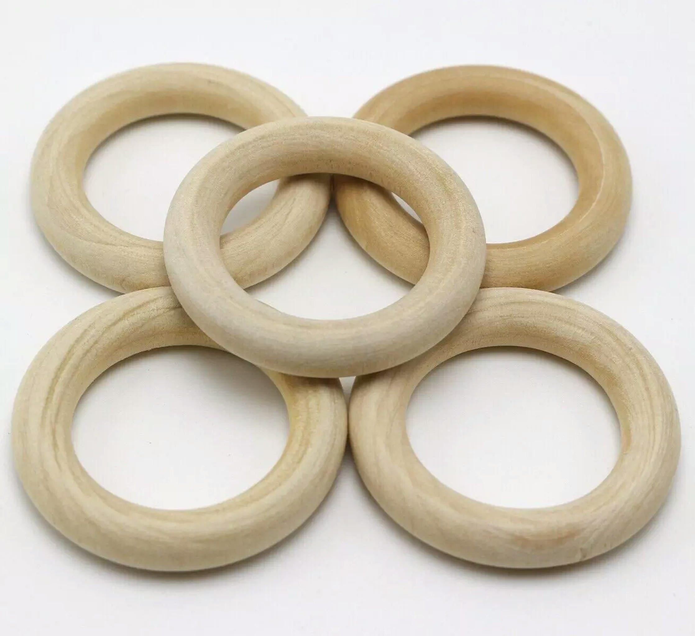 EOEMY 20 Large Unfinished Natural Untreated Plain Wooden 45mm(1.8 ...