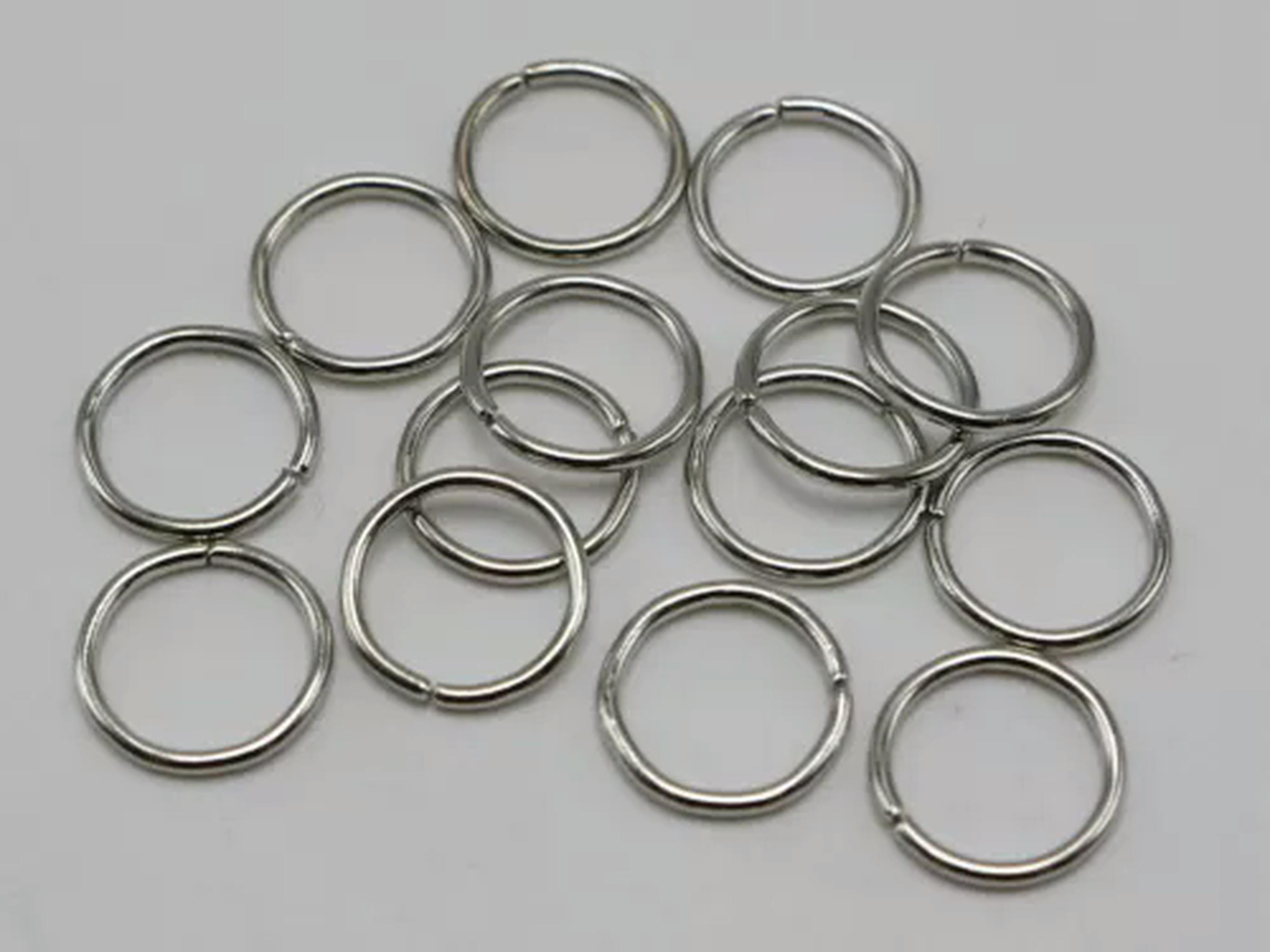 EOEMY 200 Metal Open Jump Ring 12X1.2mm Round Loop O-Ring Link ...