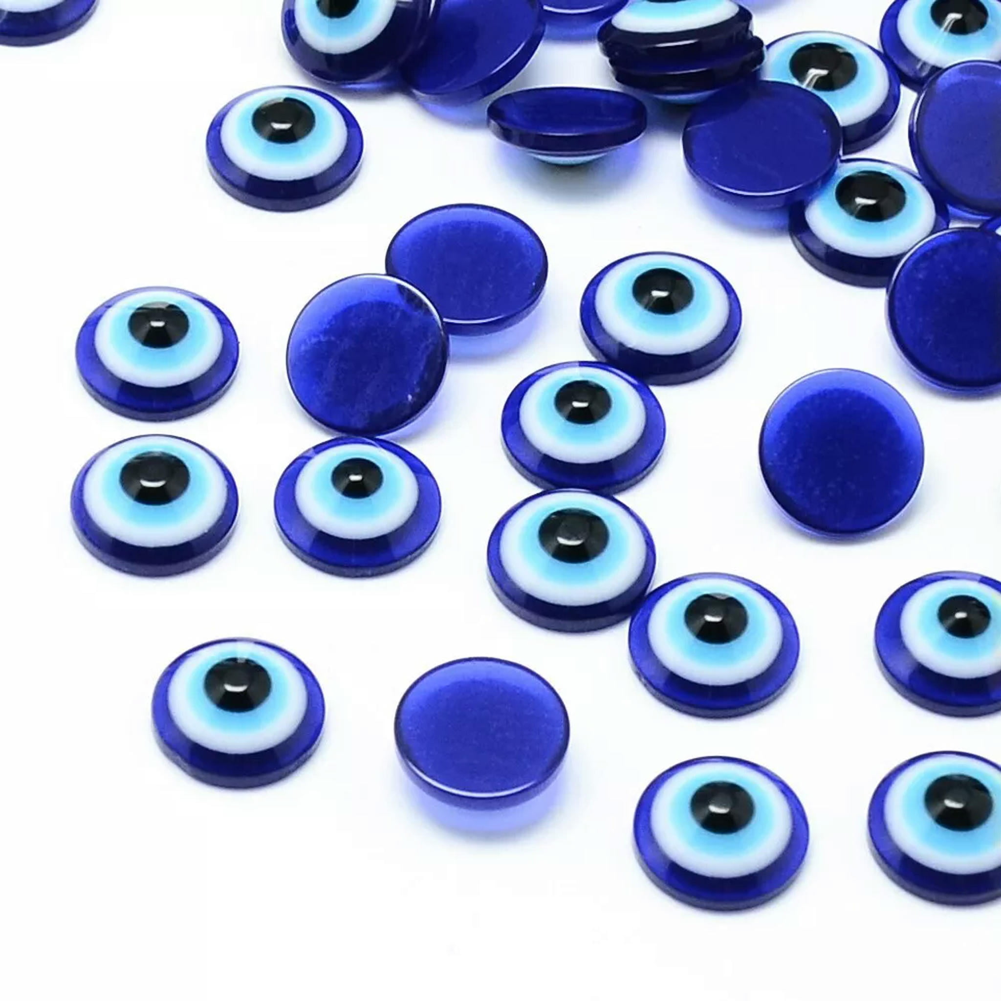 EOEMY 200Pc Half Round Dome Blue Resin Evil Eye Cabochons For Jewelry Making 6X3~3.2mm - Walmart.com