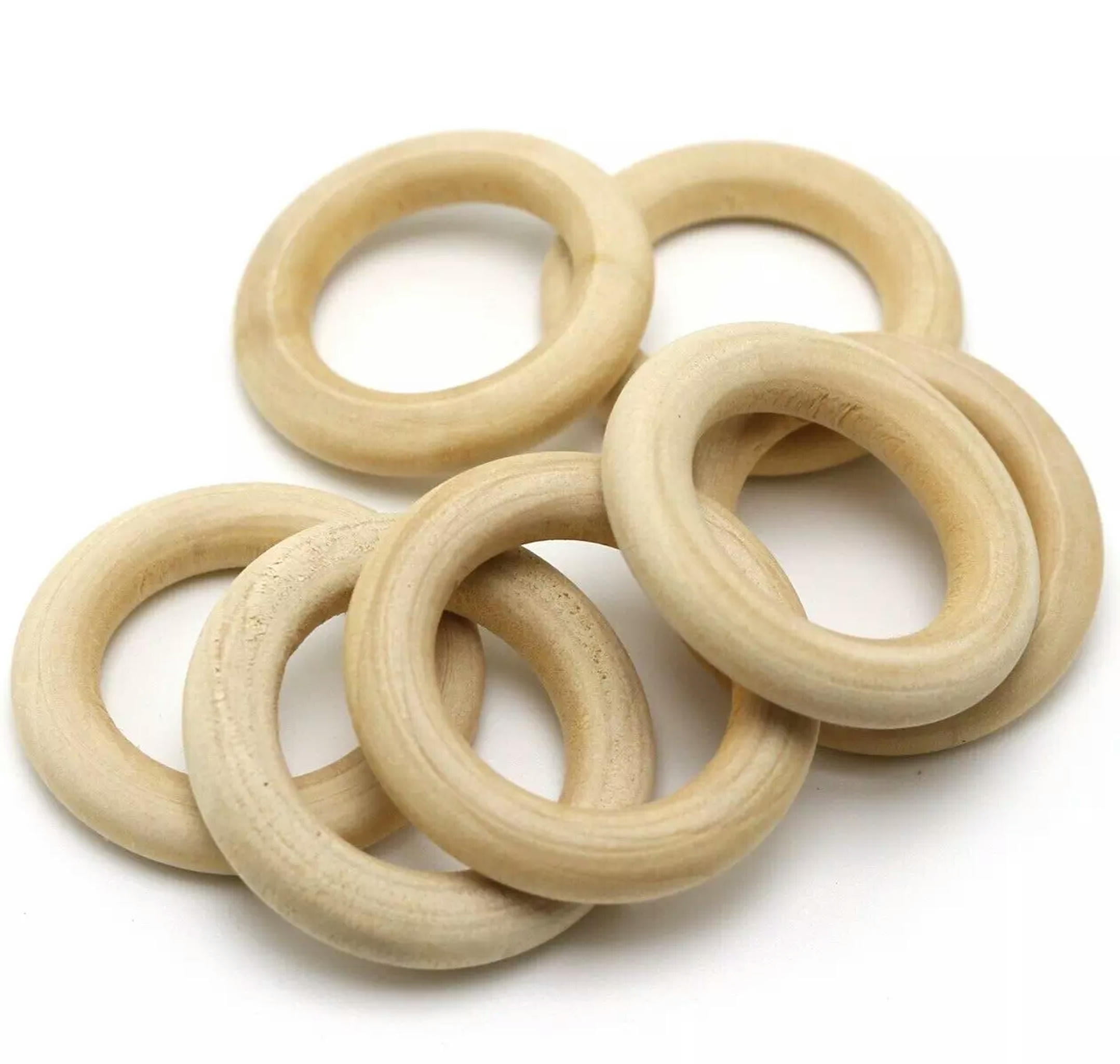 EOEMY 25 Unfinished Natural Untreated Plain Wooden 40mm(1.6") Wood ...