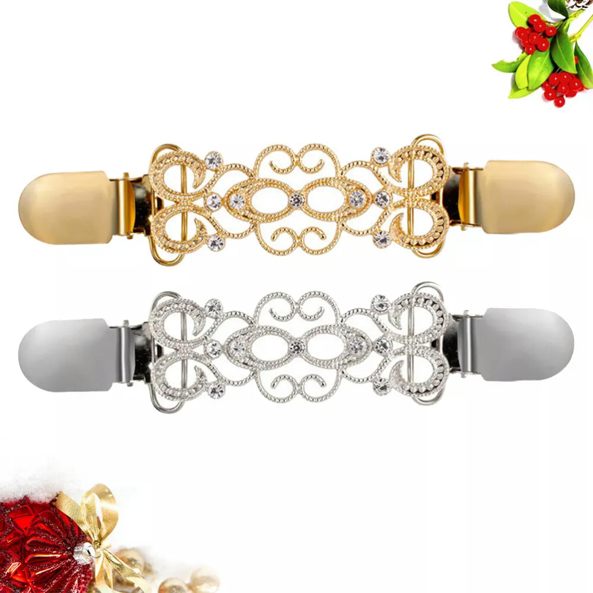 EOEMY 2Pcs Dress Chain Clip Clothing Cinch Clips Chain Buckle Sweater ...