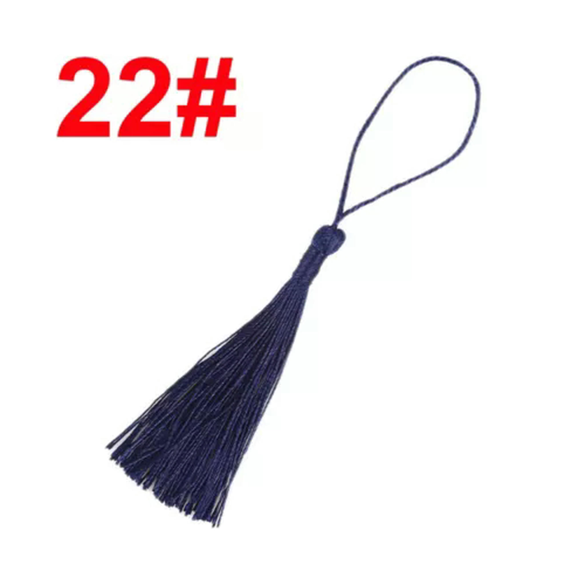 EOEMY 30 Mixed Color Silky Tassels 8+5Cm For Bookmarks Sewing Costume ...