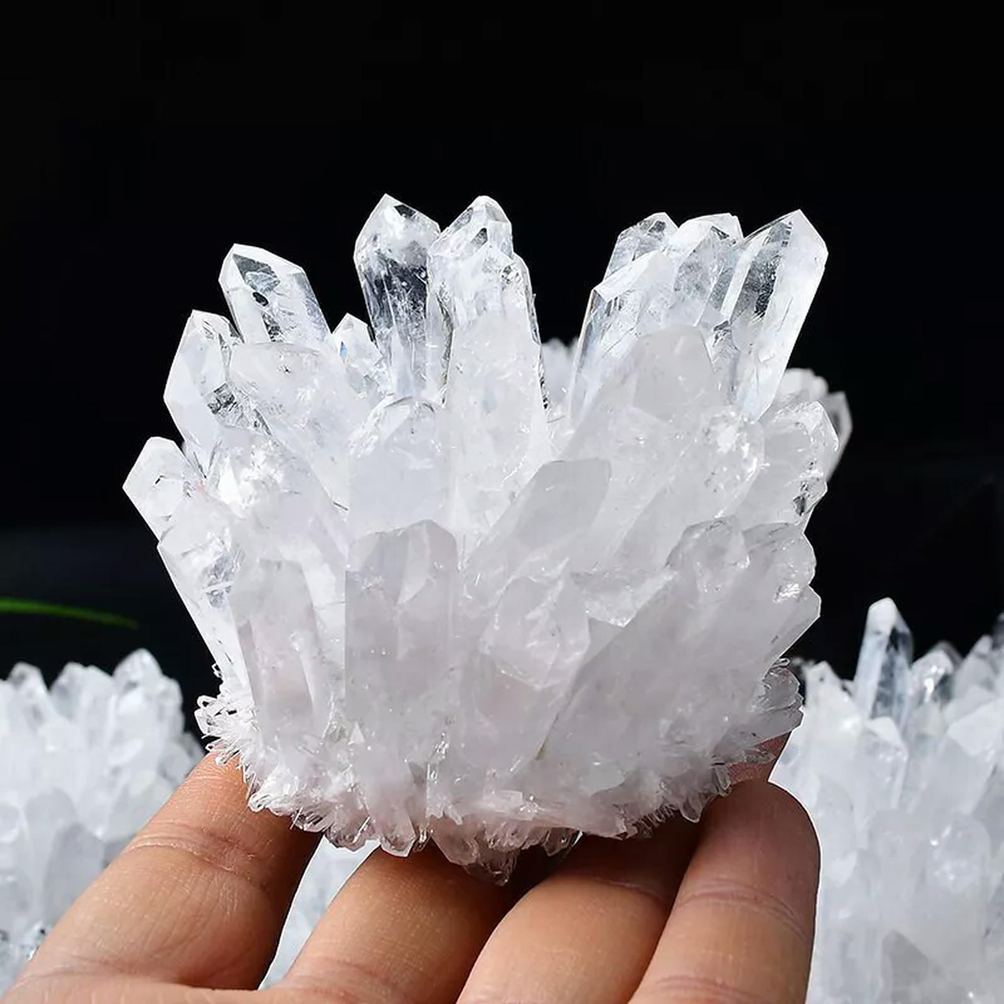 EOEMY 300-400G Natural White Clear Quartz Crystal Cluster Ore Rock ...