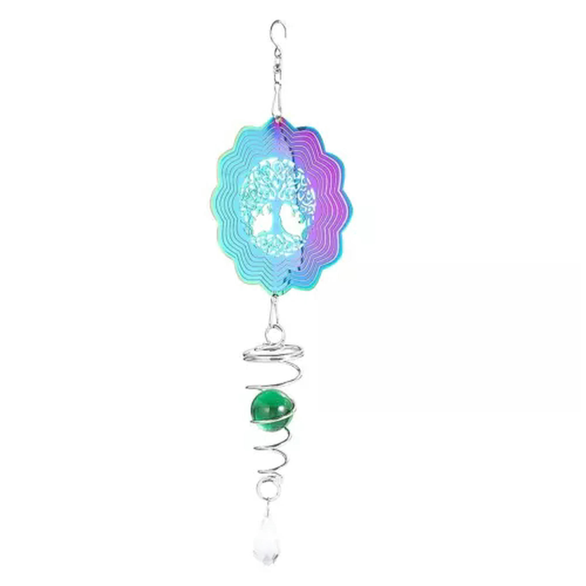 EOEMY 3D Gradient Color Wind Chimes Spinner Rotating Kinetic Hanging ...