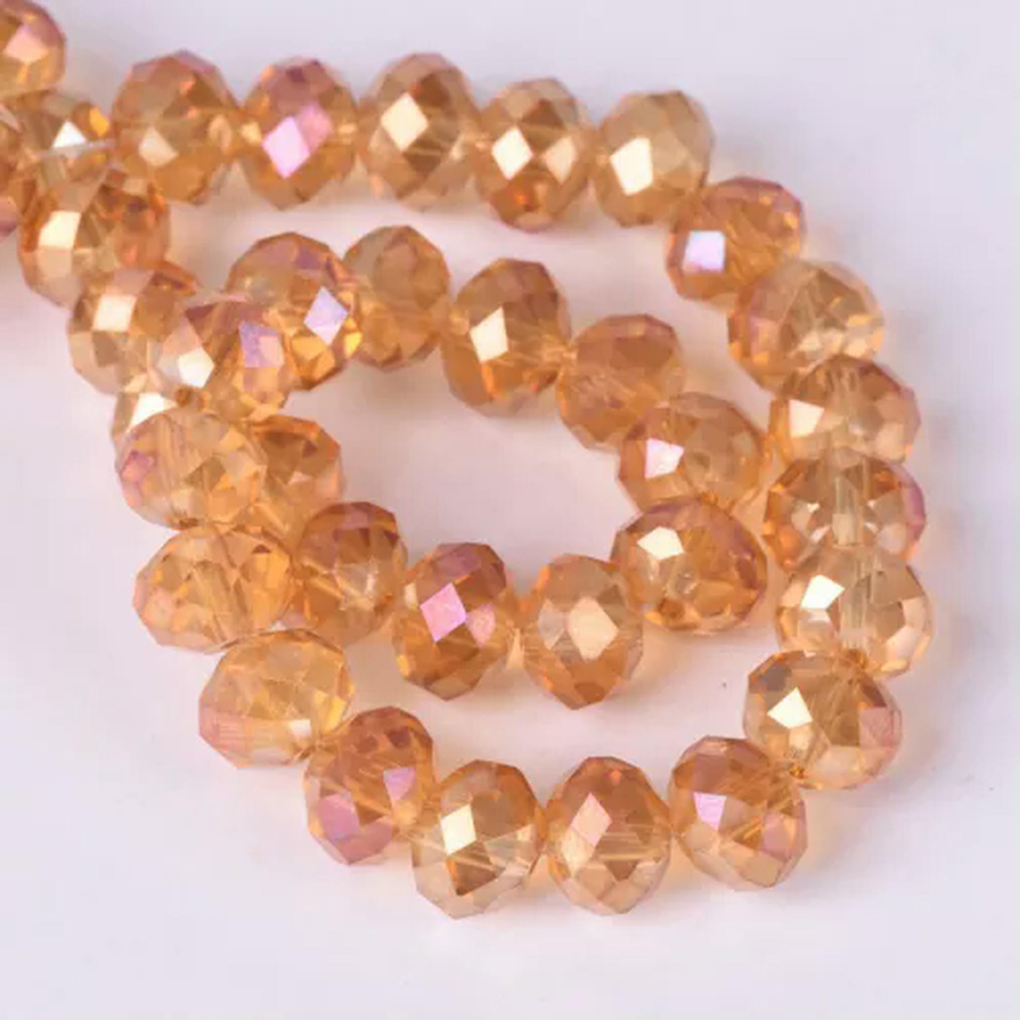 EOEMY 3mm 4mm 6mm 8mm 10mm 12mm Rondelle Faceted Crystal Glass Loose ...