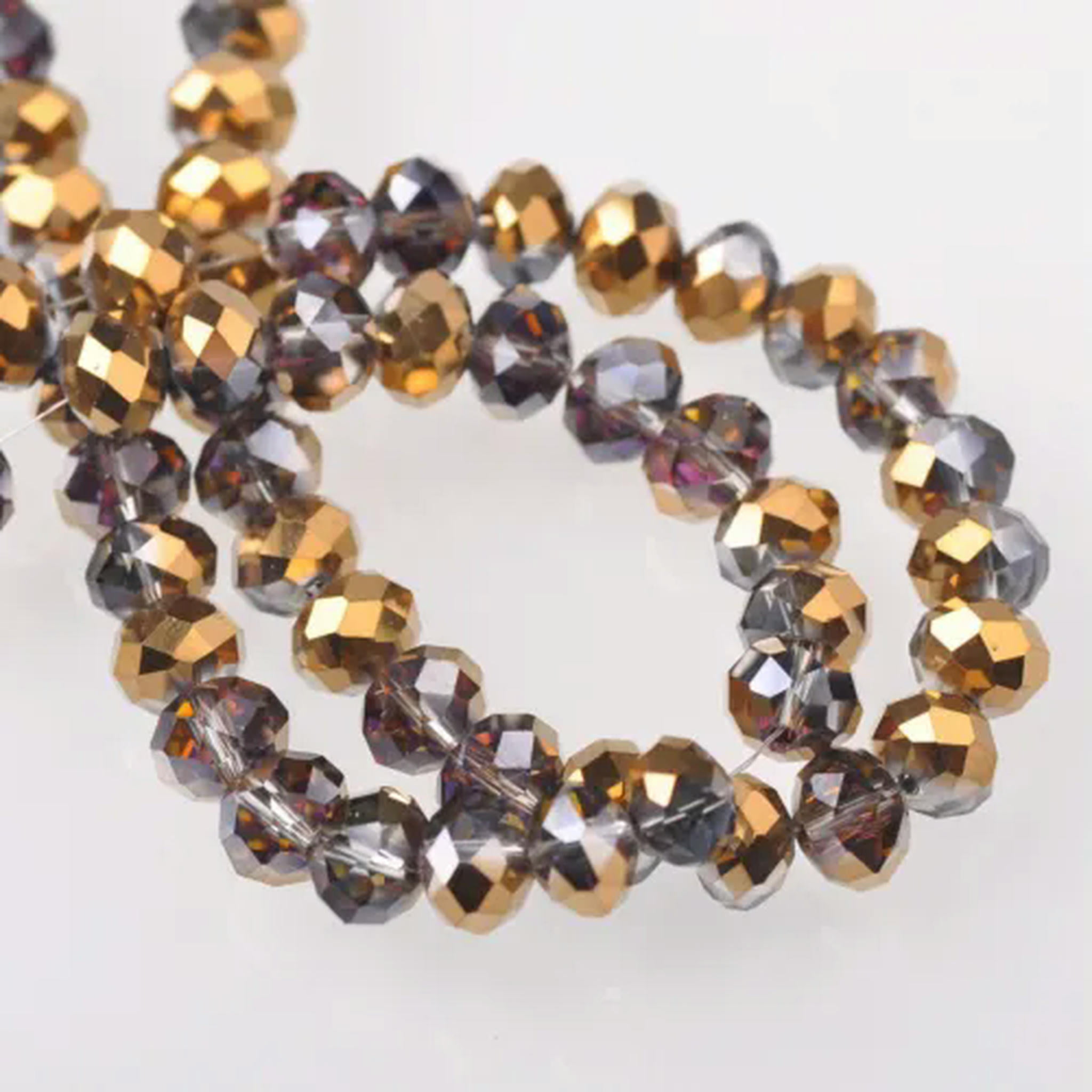 EOEMY 3mm 4mm 6mm 8mm 10mm 12mm Rondelle Faceted Crystal Glass Loose ...