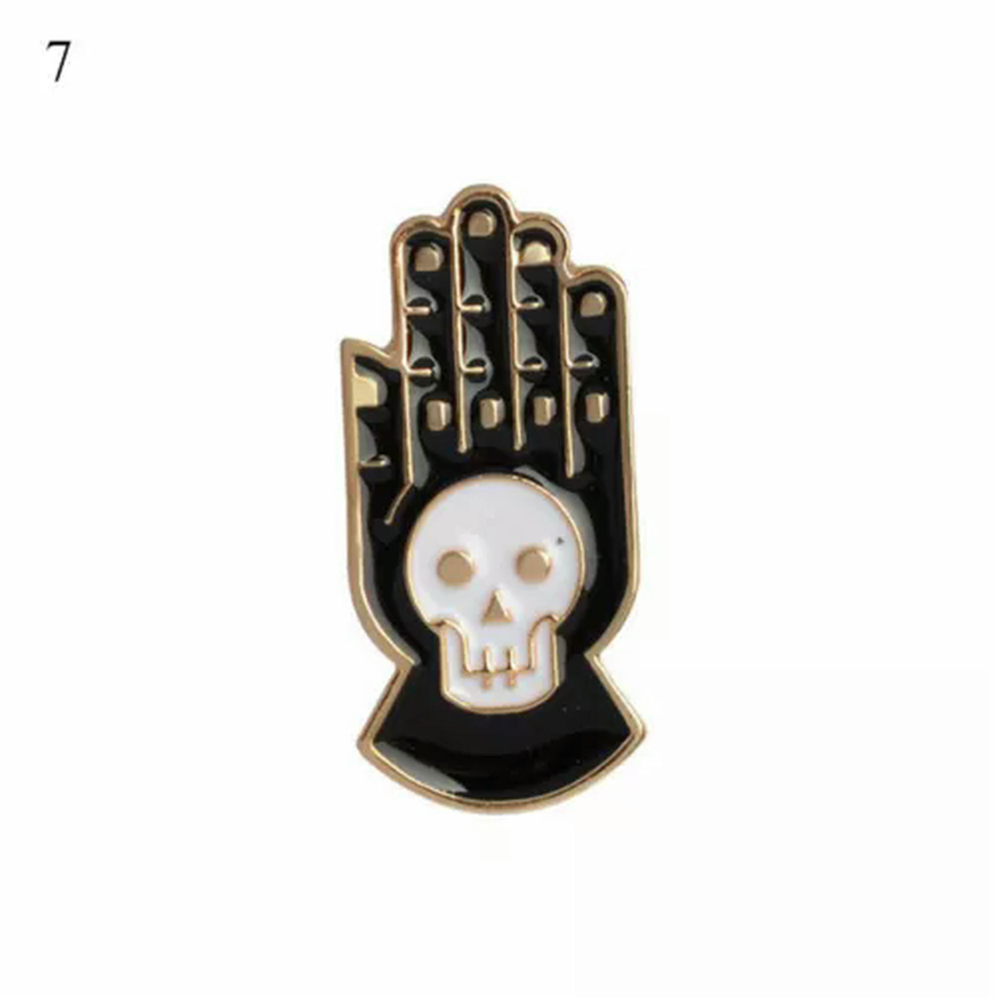 EOEMY 4Pcs Funny Lapel Brooch Pins Punk Skeleton Skull Enamel Backpack ...