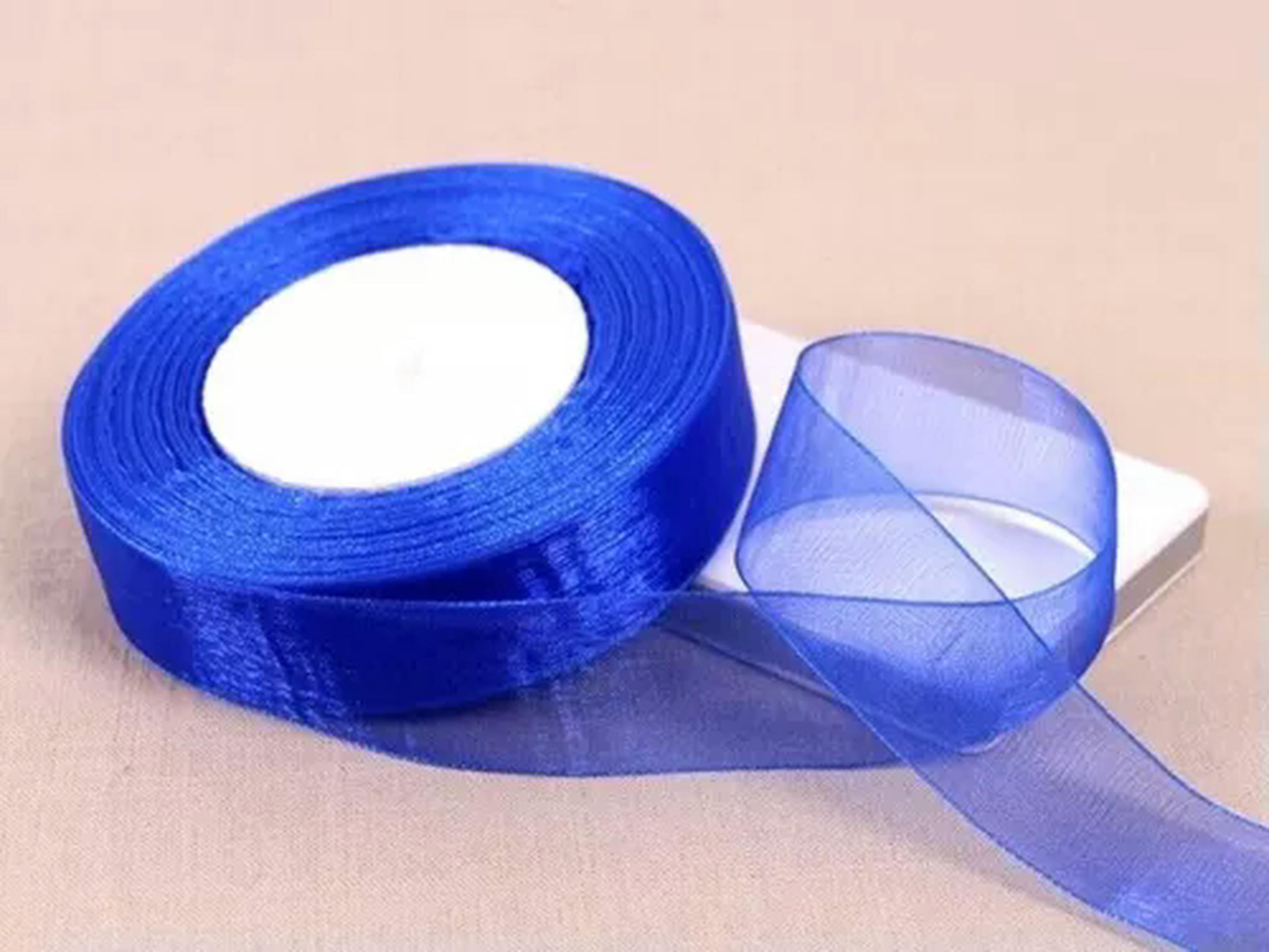 EOEMY 50 Yards 3/4" (20mm) Wedding Crafts Sheer Organza Ribbon Pick ...