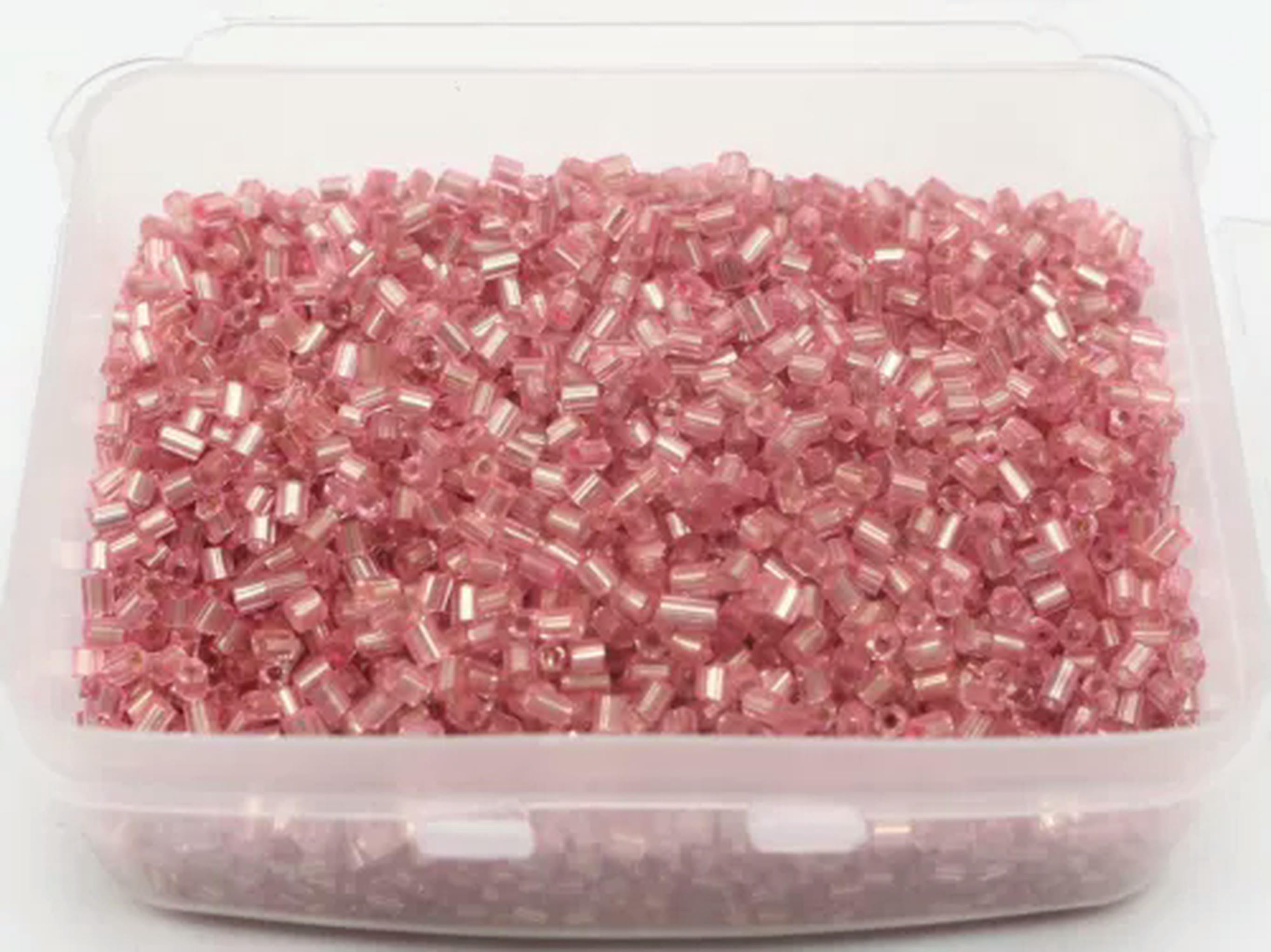 EOEMY 5000 Silver-Lined Glass Tube Bugle Beads 2X2mm + Storage Box ...