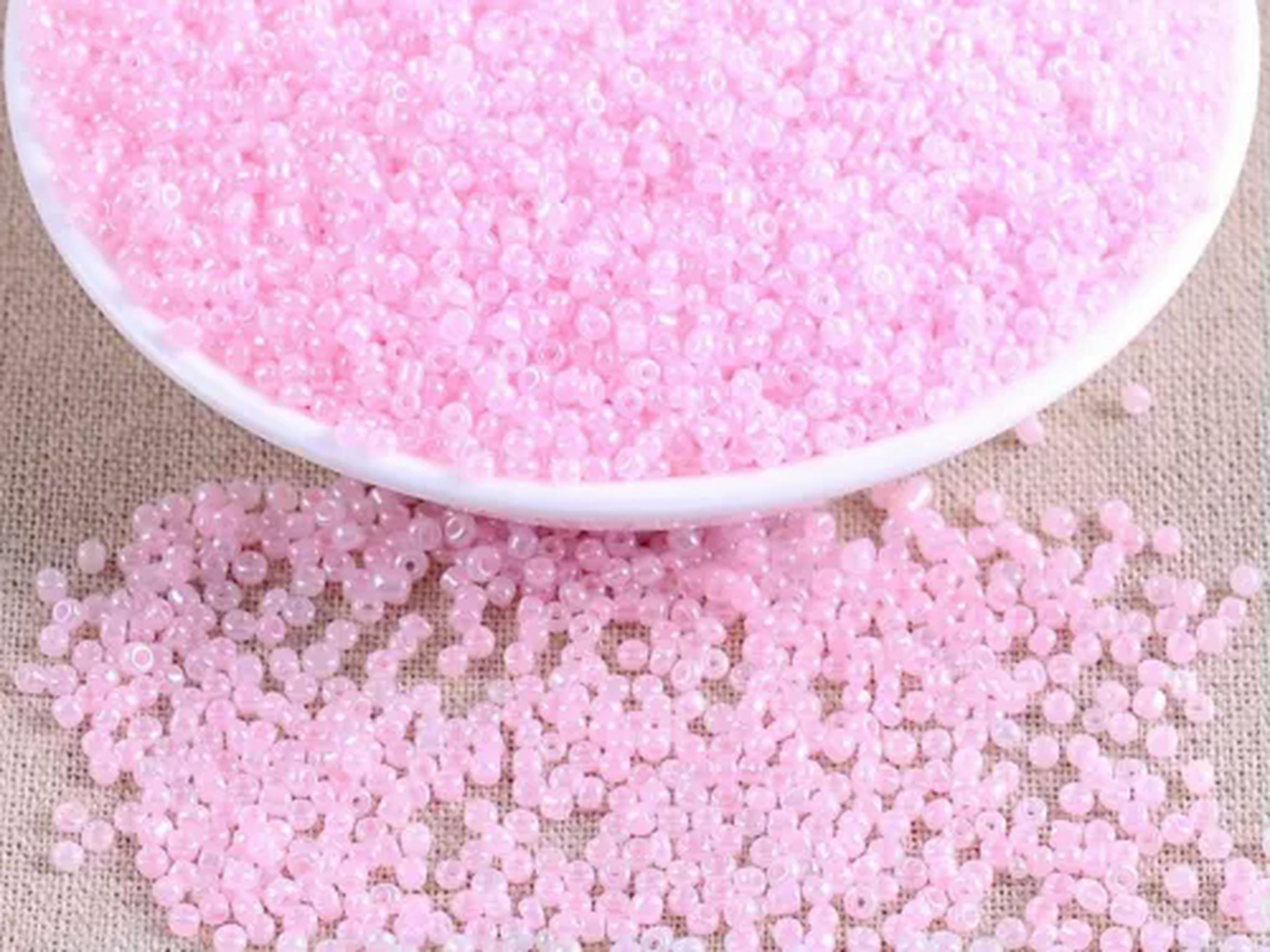 EOEMY 5000Pcs Ceylon Pearl Glass Beads 2mm (10/0) + Storage Box Jewelry ...