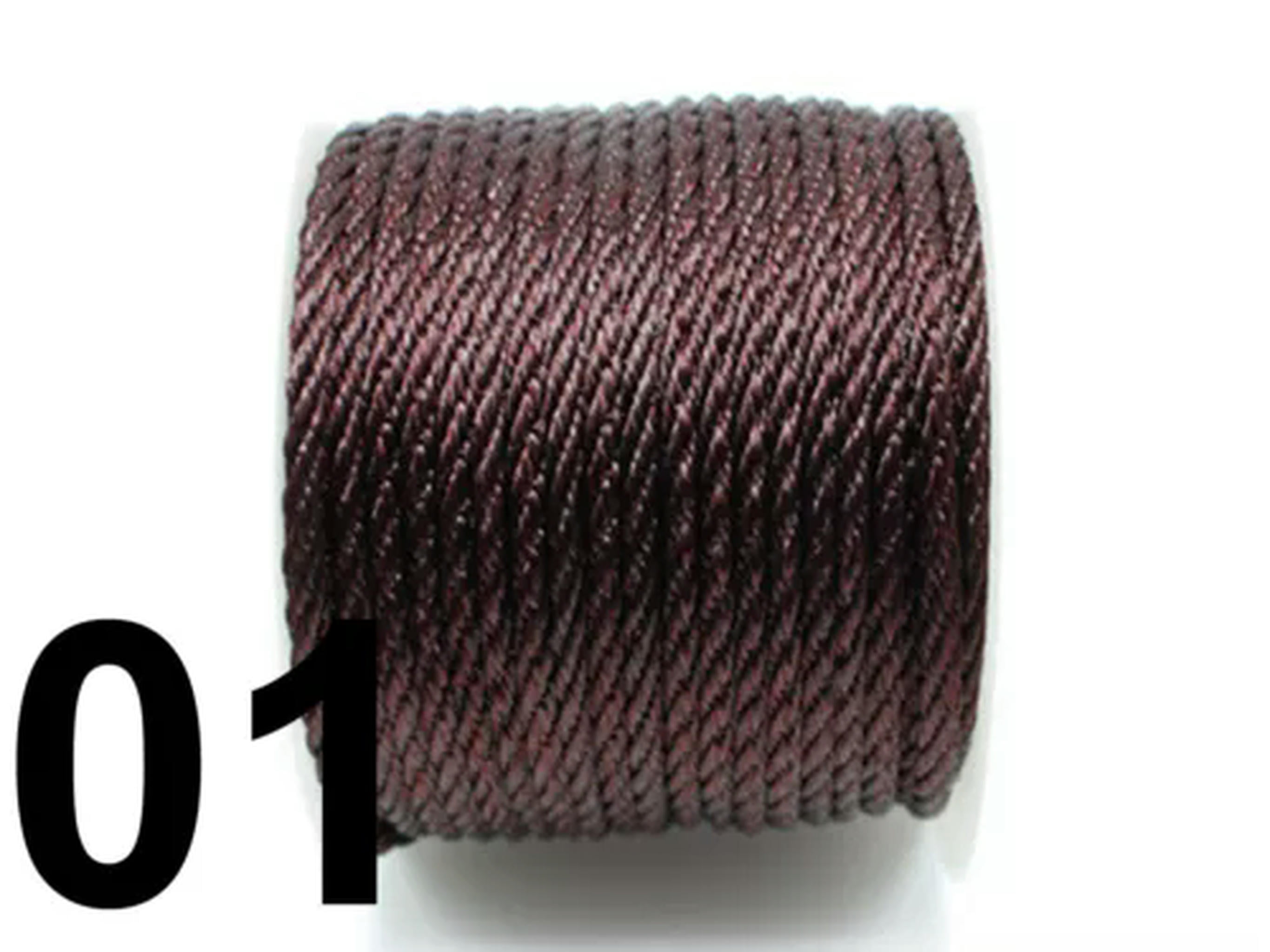 EOEMY 50Meter Nylon String Chinese Satin Silk Braided Cord 2mm Love ...