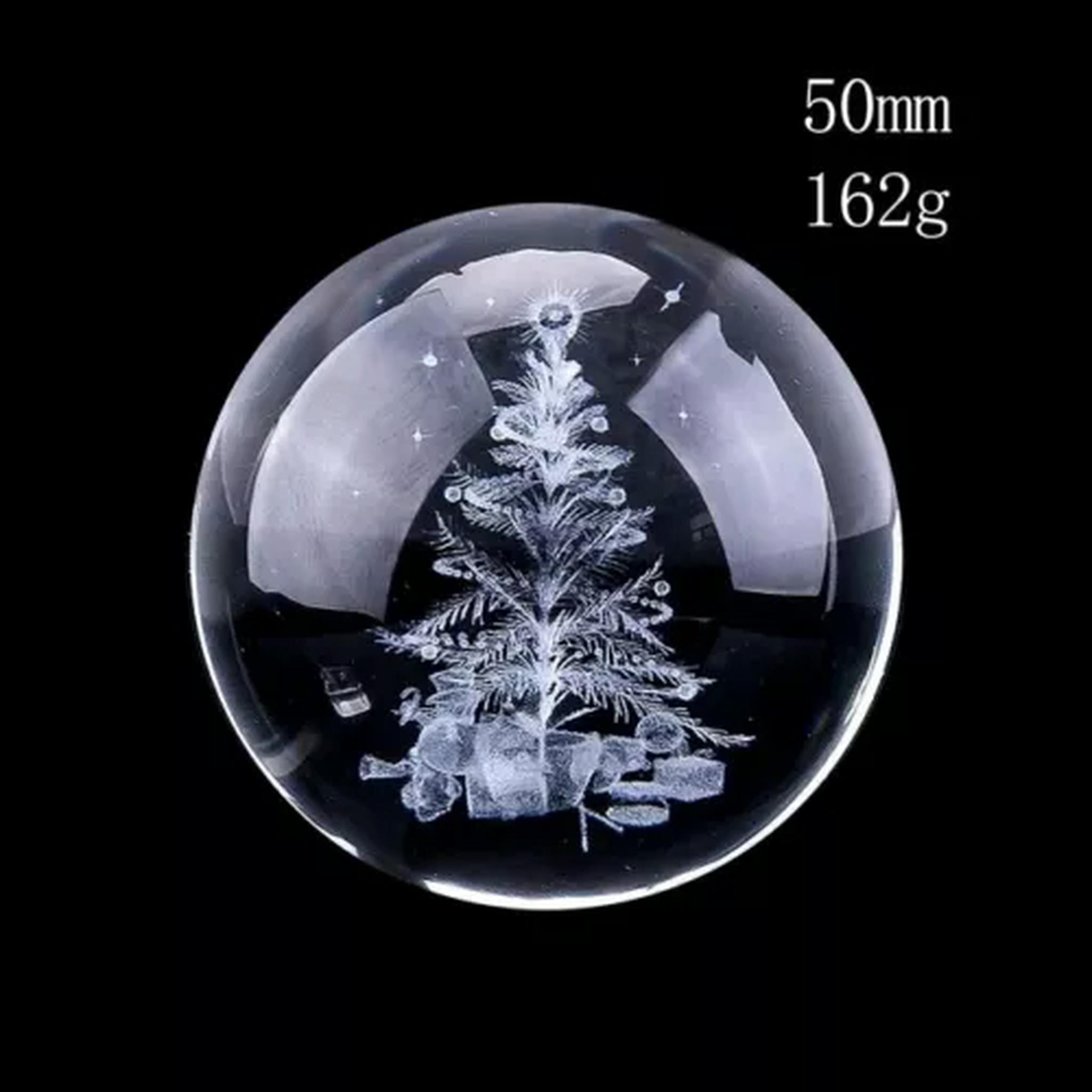 EOEMY 50mm Crystal Ball Figurines Miniature Paperweight 3D Laser ...
