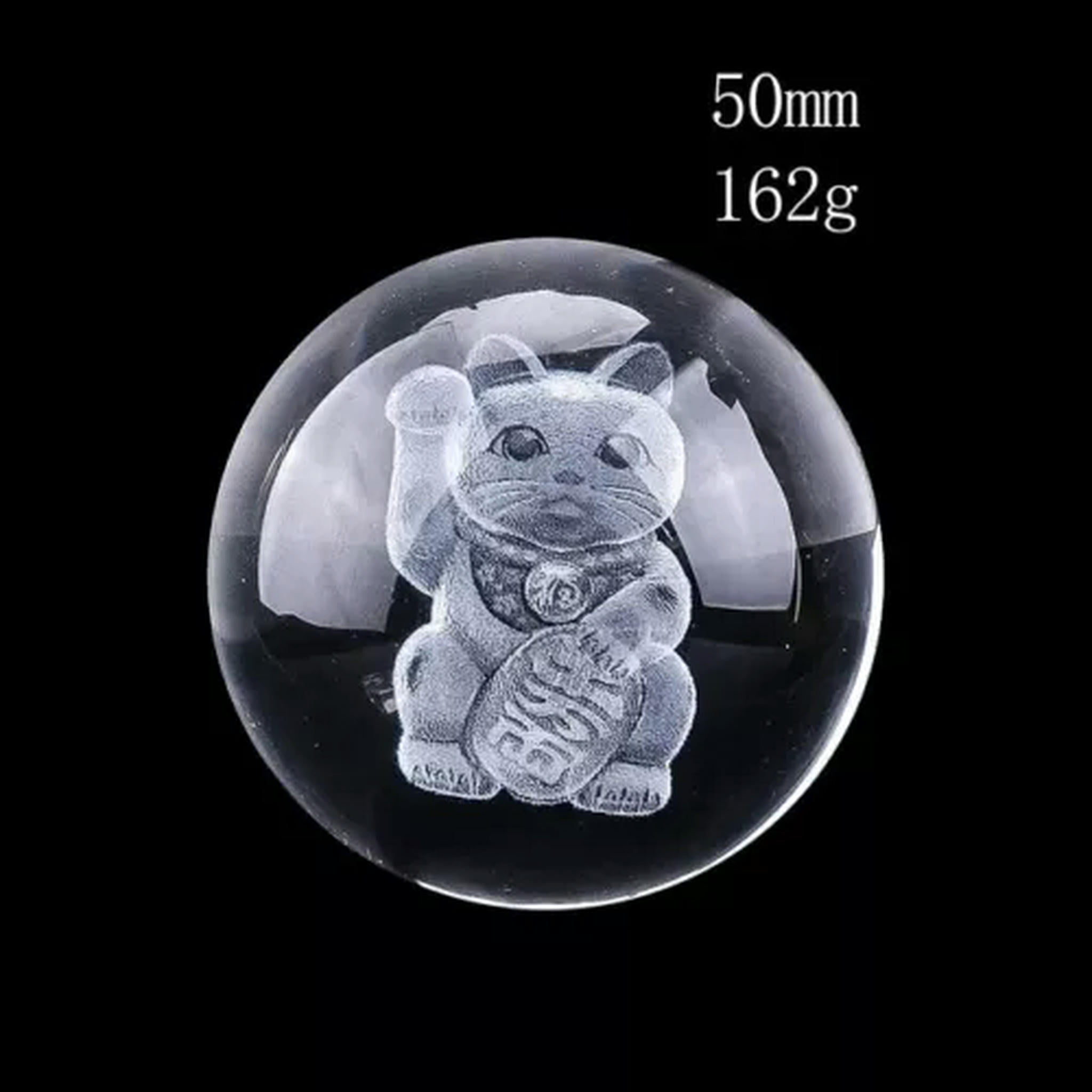 EOEMY 50mm Crystal Ball Figurines Miniature Paperweight 3D Laser ...