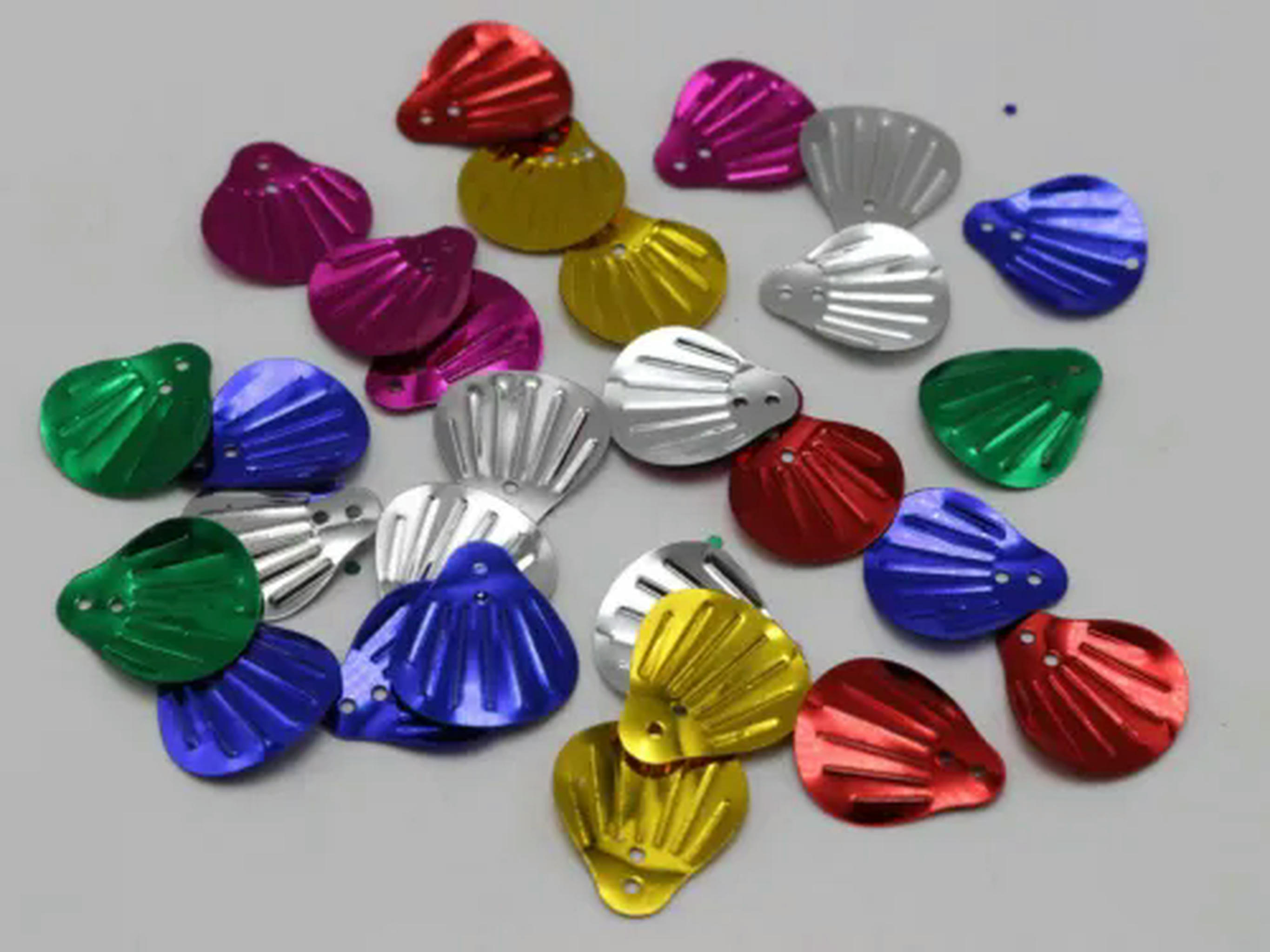 EOEMY 580 Large Shell Loose Sequins Paillettes 20mm Top Hole Sewing ...