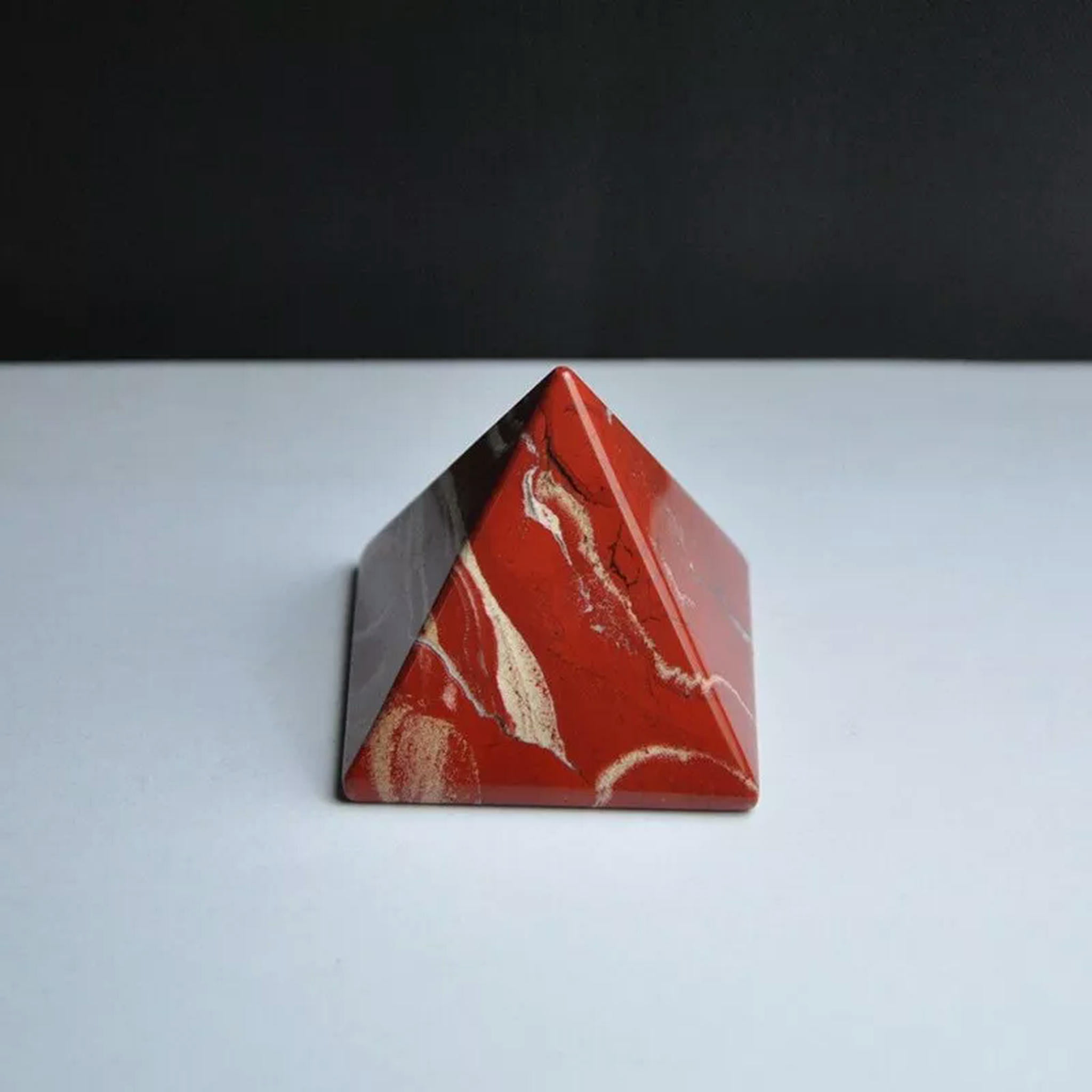 EOEMY 5Pcs Natural Red Jasper Quartz Crystal Egyptian Pyramid Healing ...