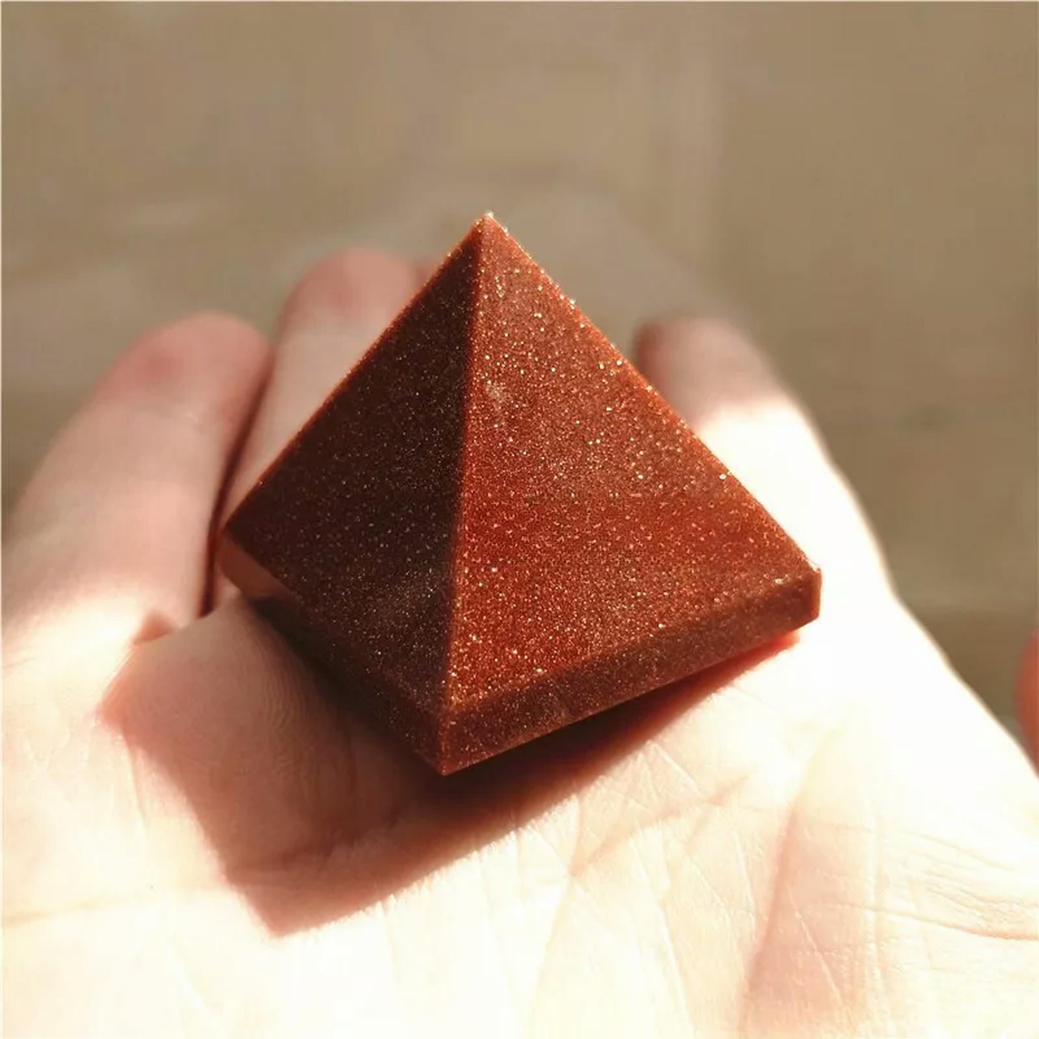 EOEMY 5Pcs Natural Red Sandstone Pyramid Quartz Crystal Gem Tower ...