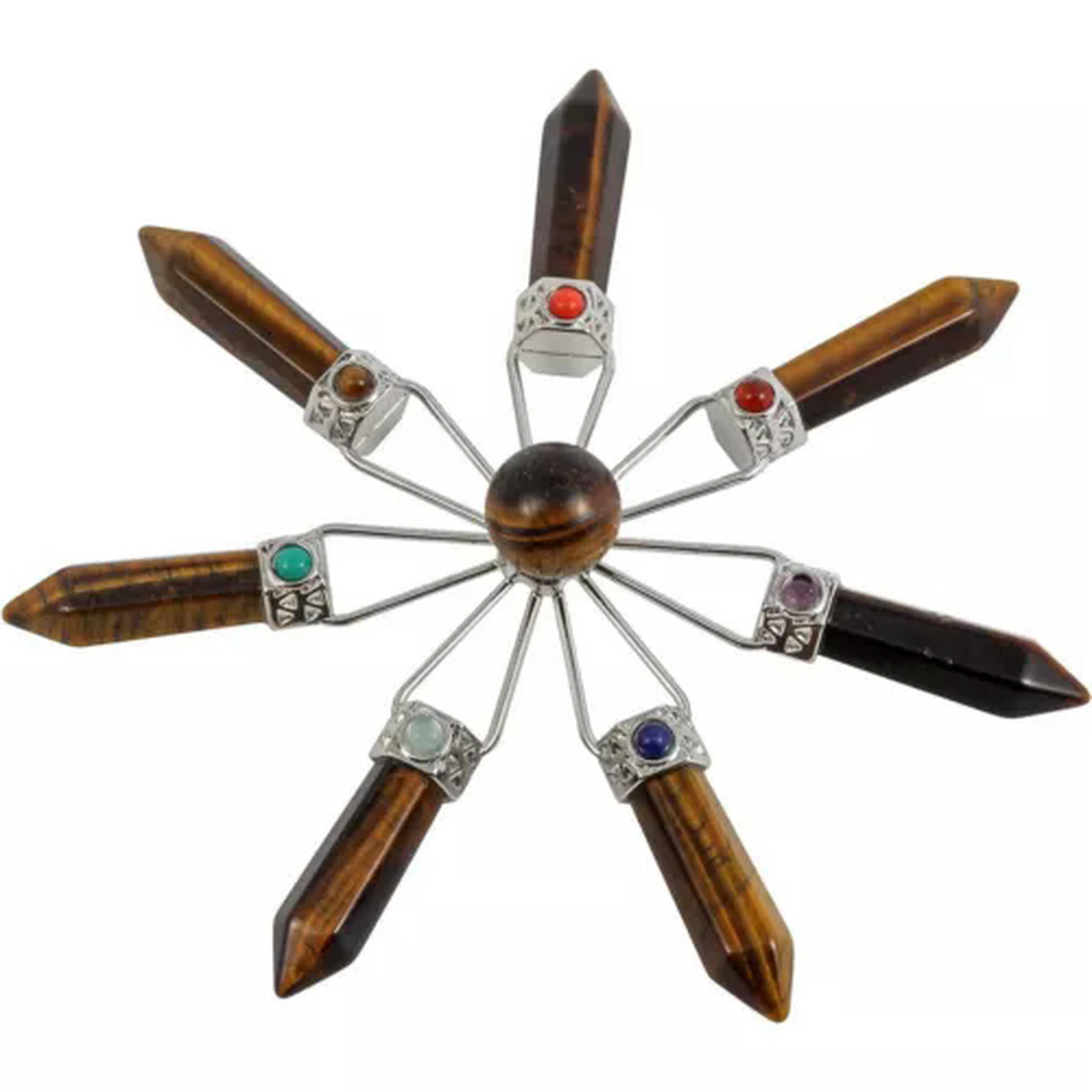 EOEMY 7 Chakra Natural Crystal Energy Generator Quartz Gemstone Point ...