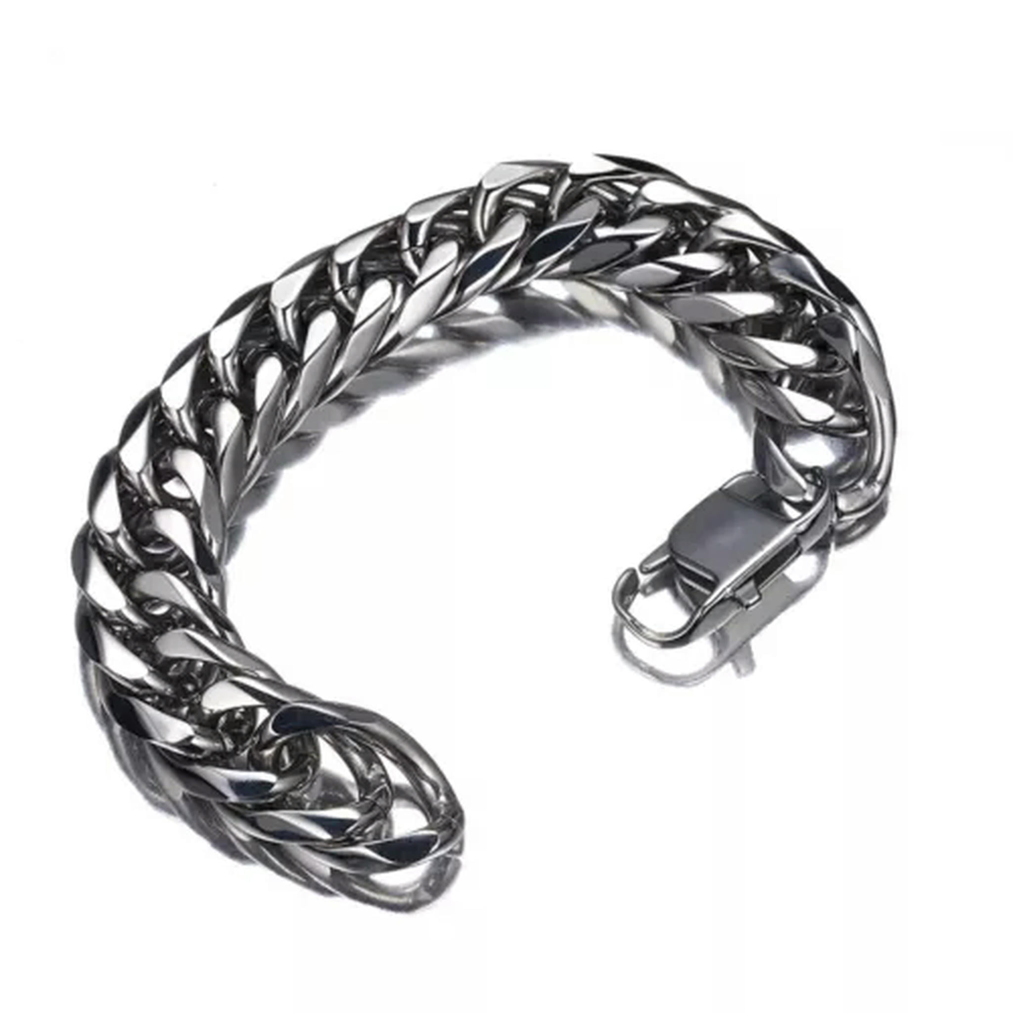 EOEMY 9mm-21mm Curb Cuban Rombo Link Bracelet Men Boy 316L Stainless ...
