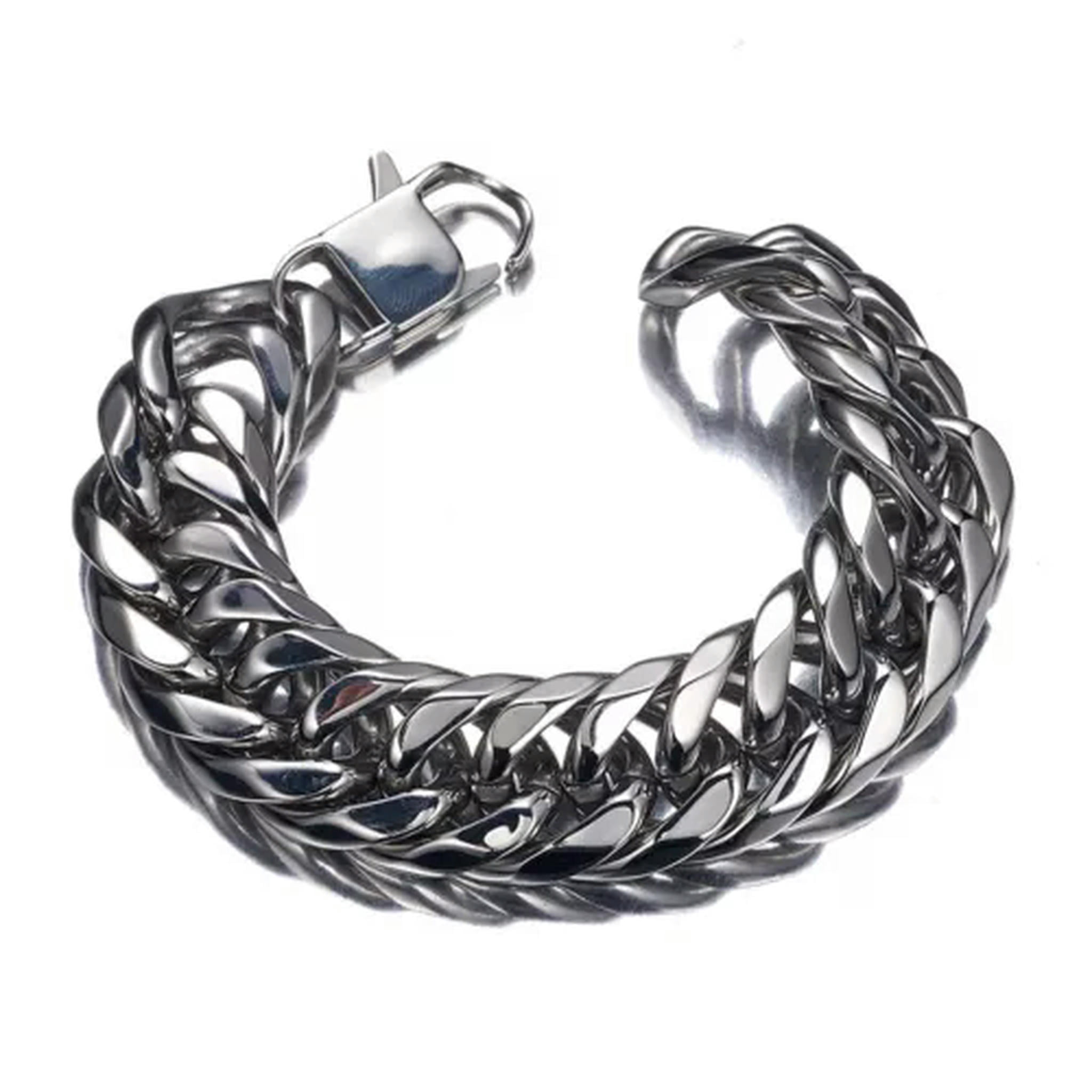 EOEMY 9mm-21mm Curb Cuban Rombo Link Bracelet Men Boy 316L Stainless ...