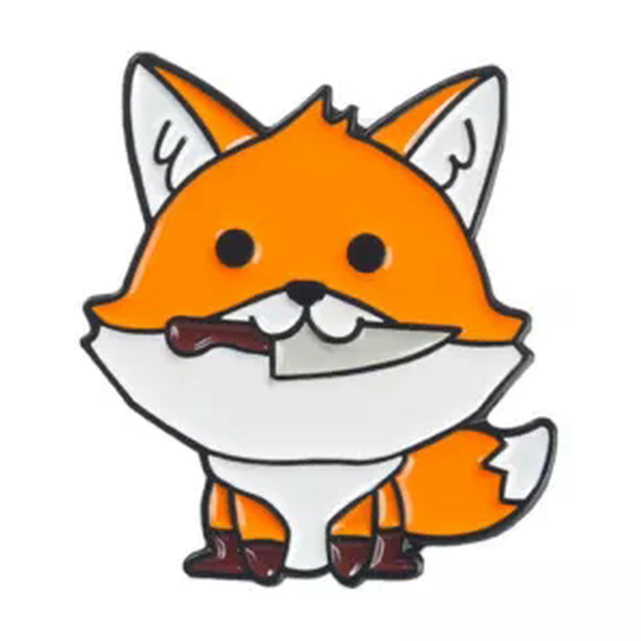 EOEMY Animal Dagger Enamel Pin Custom Fox Penguin Tyrannosaurus Rex ...