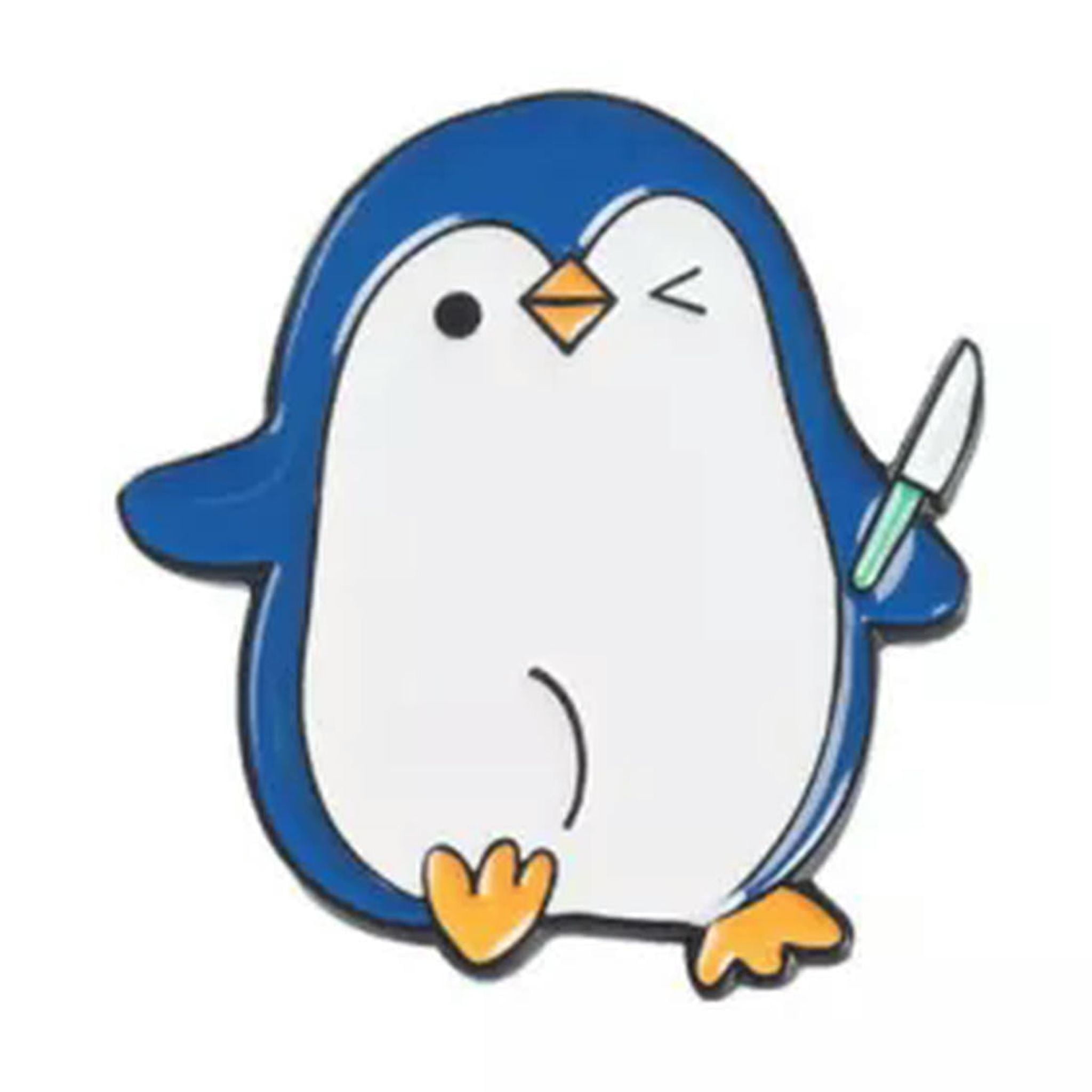 EOEMY Animal Dagger Enamel Pin Custom Fox Penguin Tyrannosaurus Rex ...