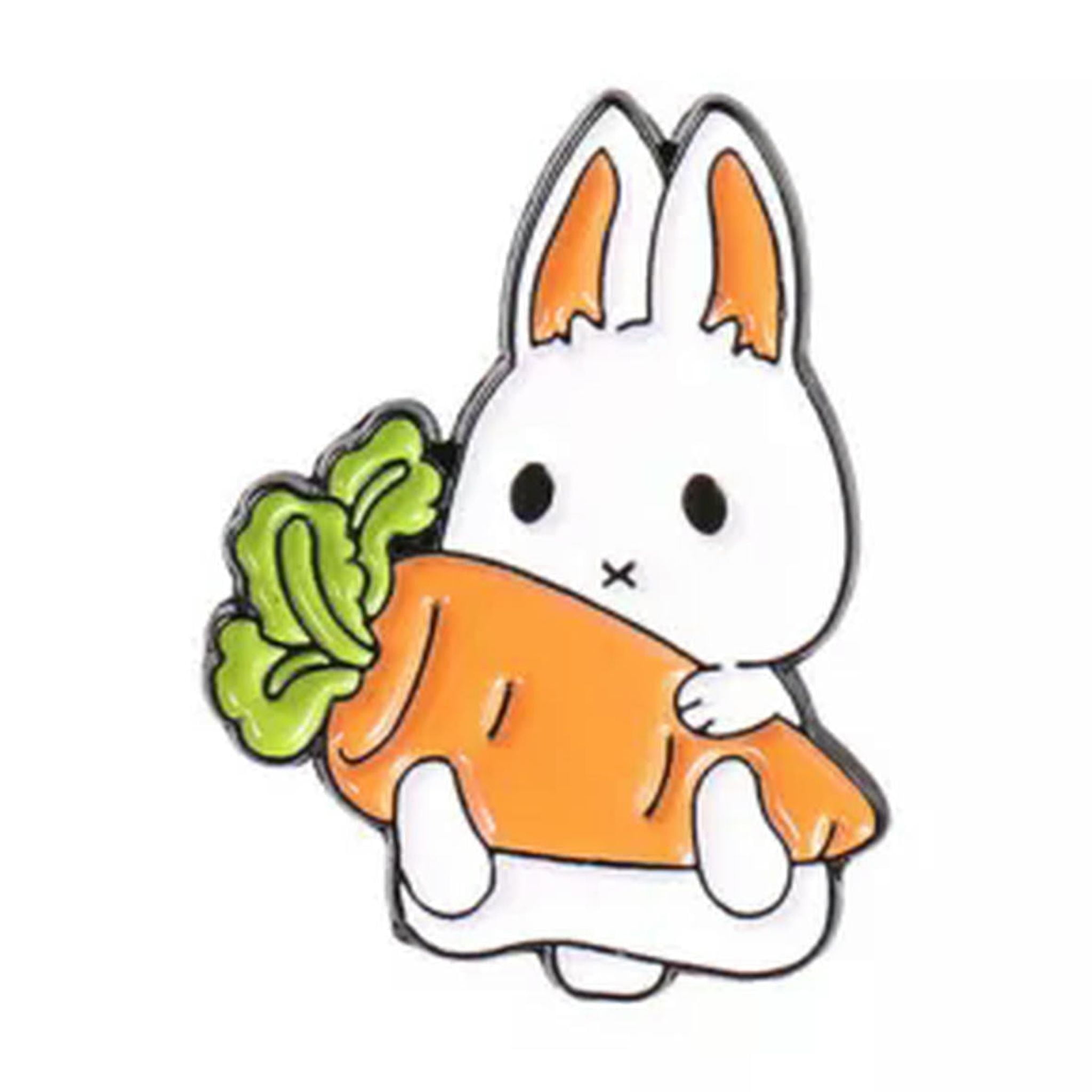 EOEMY Big-Eared Rabbit Enamel Pins Custom Cute Docile Animals Brooch ...