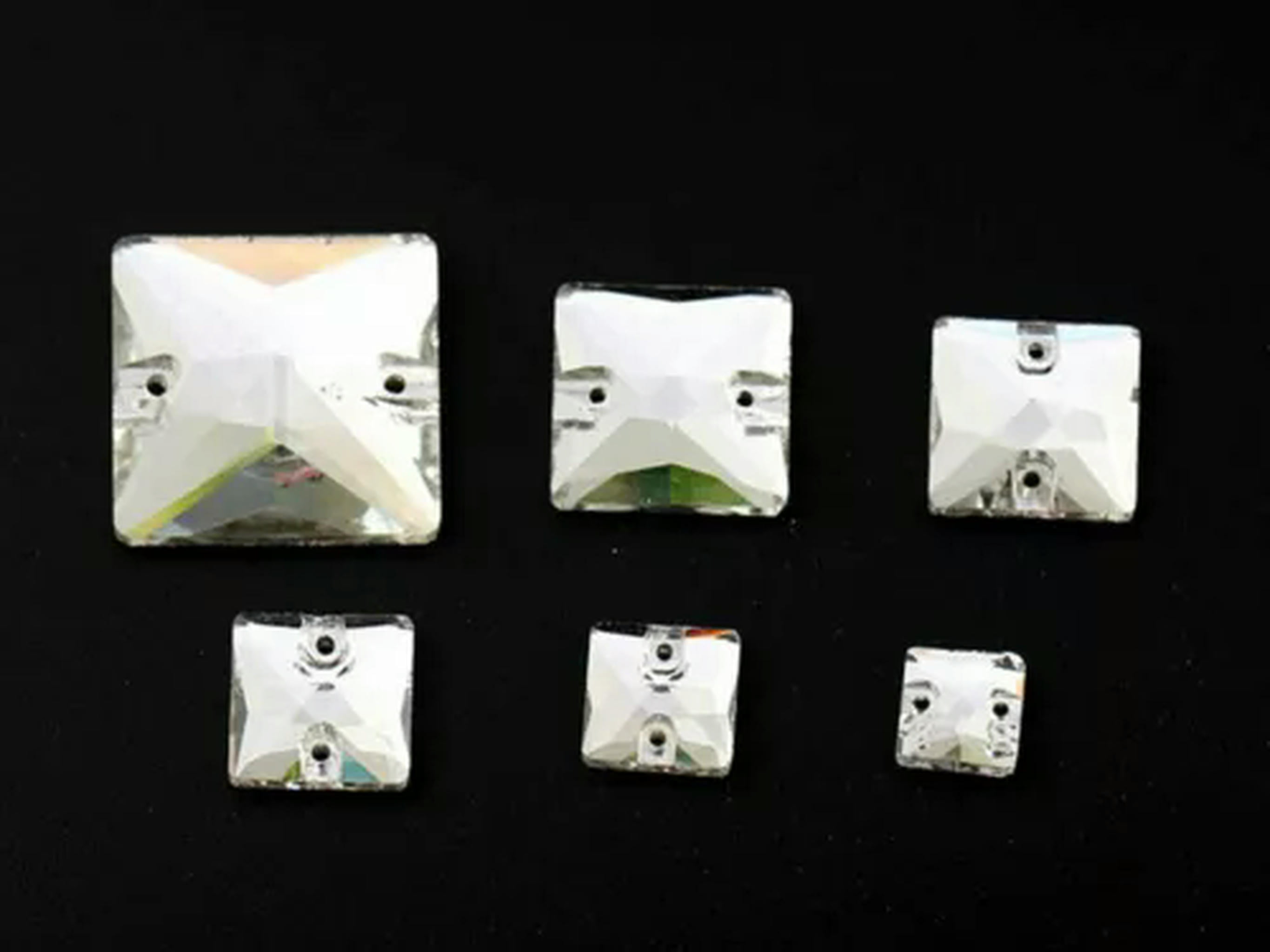 EOEMY Craft Bling Crystal Flatback Sewing Rhinestone Gems Various Shape ...