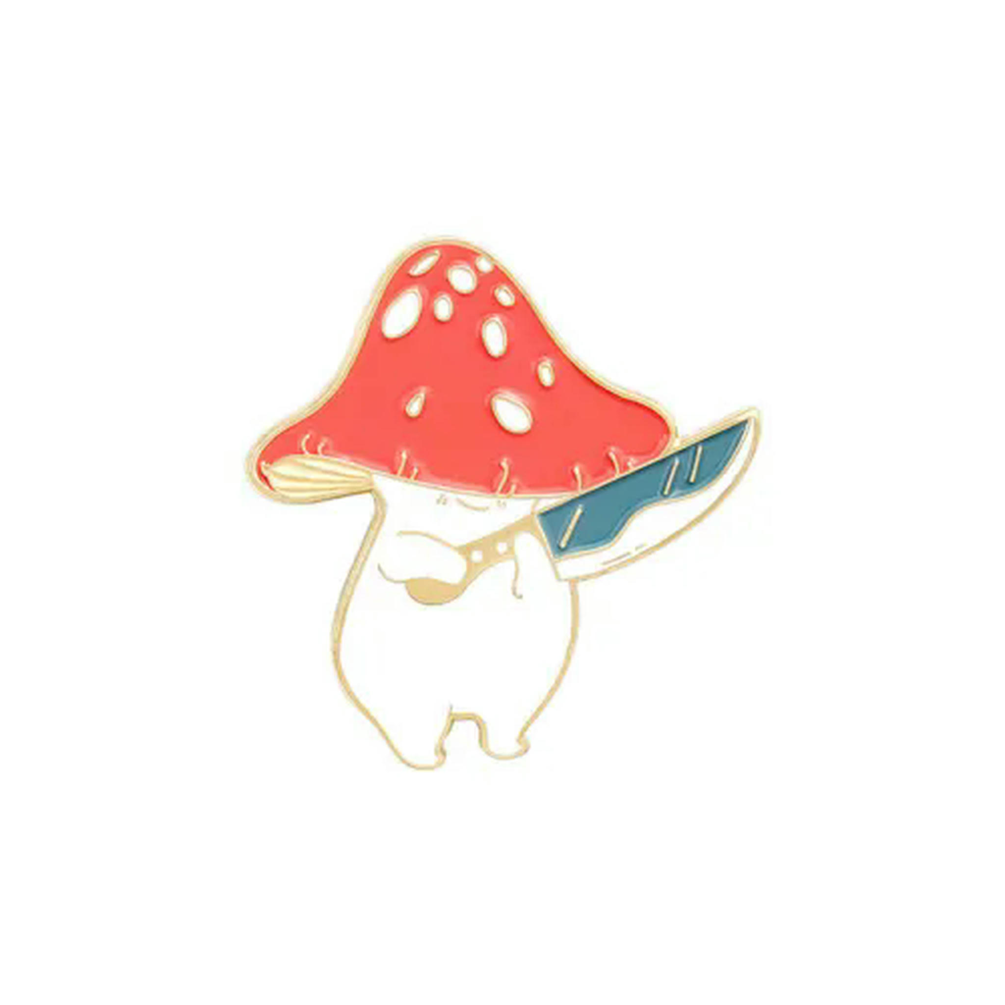 EOEMY Cute Humanoid Elf Mushroom Enamel Lapel Pins Cartoon Brooches ...