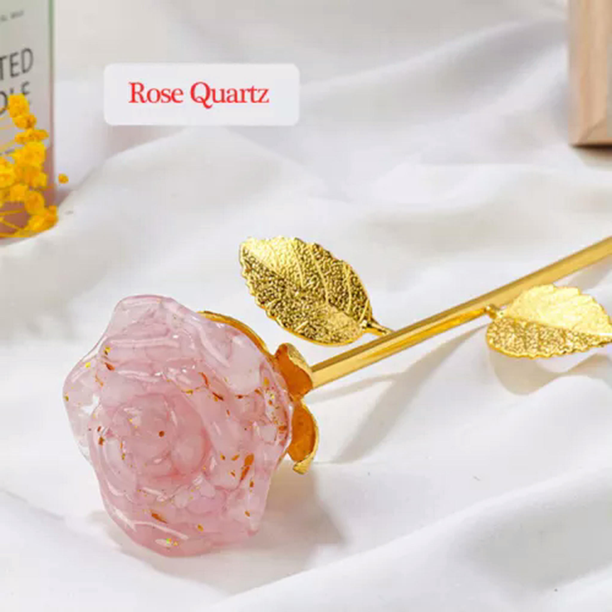 EOEMY Epoxy Resin Natural Chips Crystal Rose Flower Quartz Gravel Reiki ...