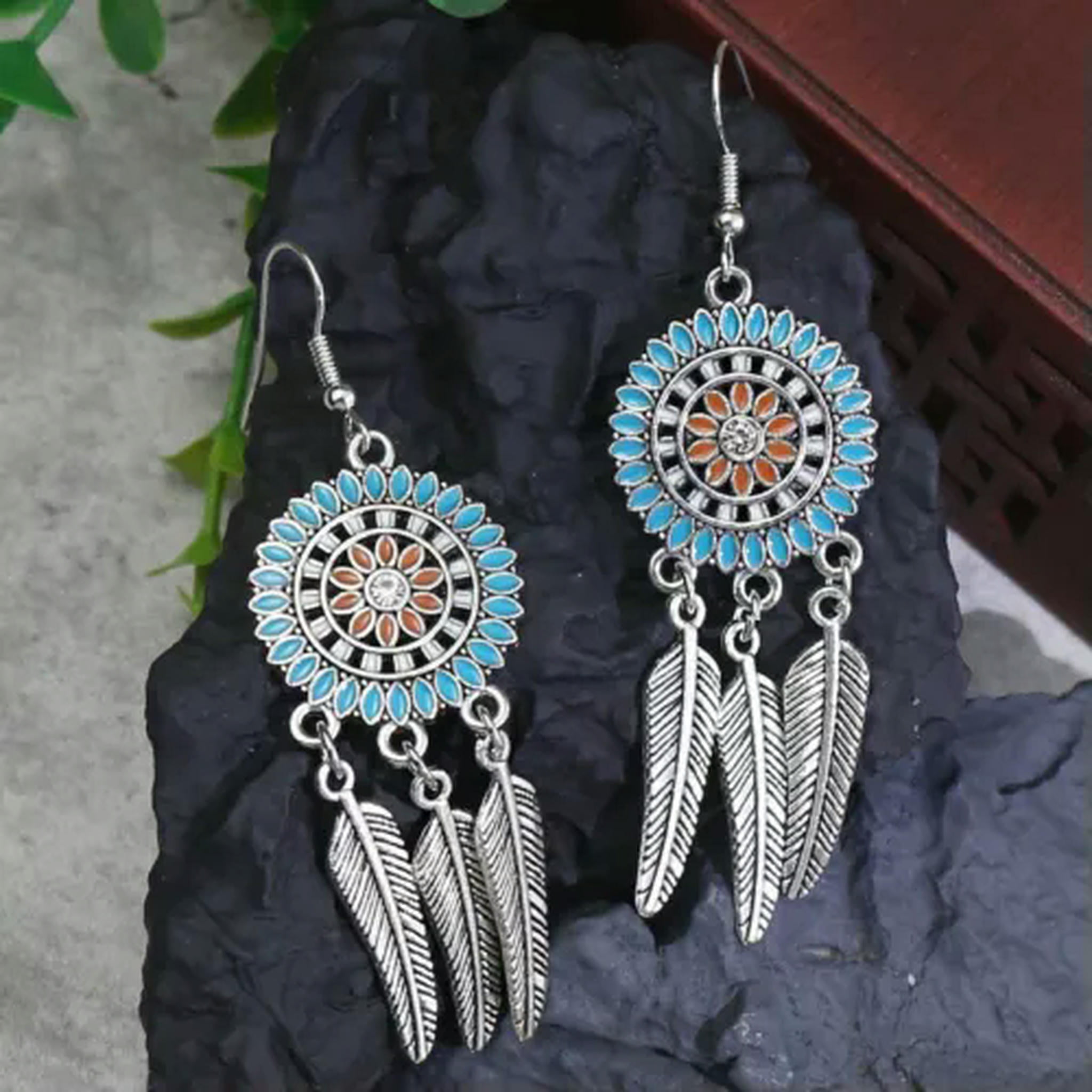 EOEMY Fashion Bohemian Fringe Boho Tassel Hook Dangle Women Ethnic ...
