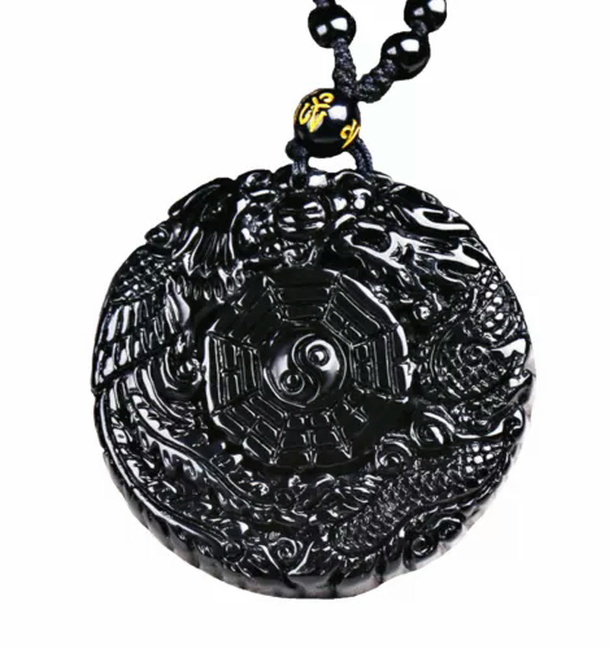 EOEMY Feng Shui Obsidian Lucky Elepant /Bagua Pakua/Dragon/Wolf ...