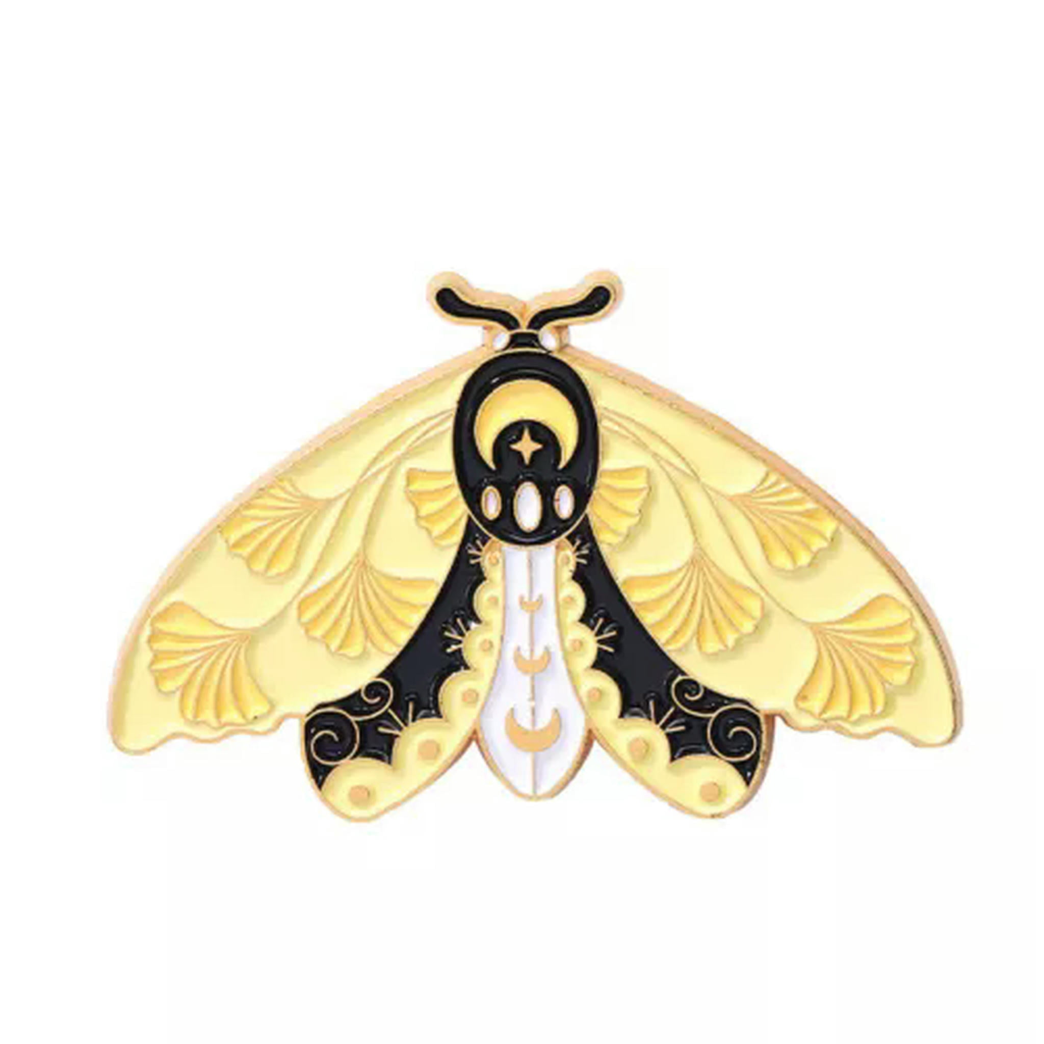 EOEMY Gothic Moon Nature Brooch Moth Brooch Flower Moth Butterfly ...