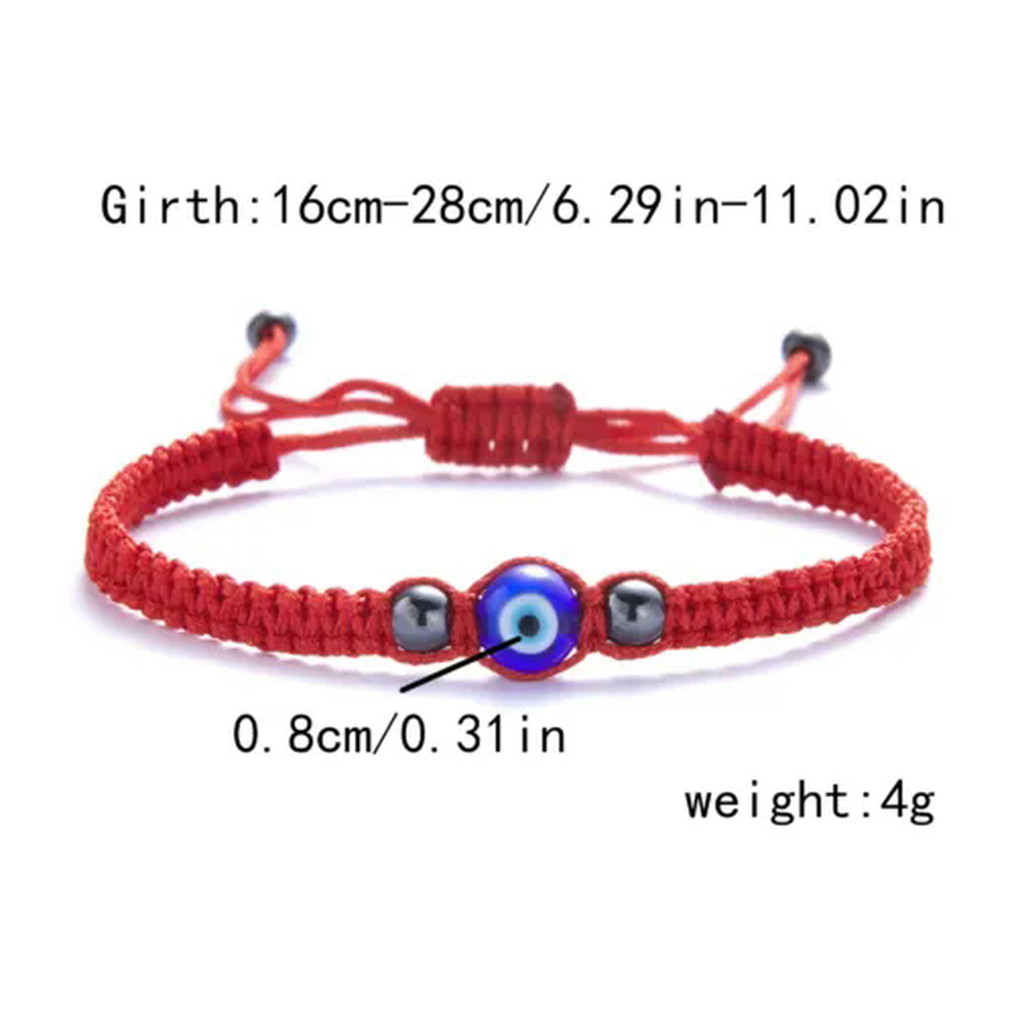 EOEMY Handmade Braid Evil Eye Devil'S Eye Bracelet Lucky Women Men ...