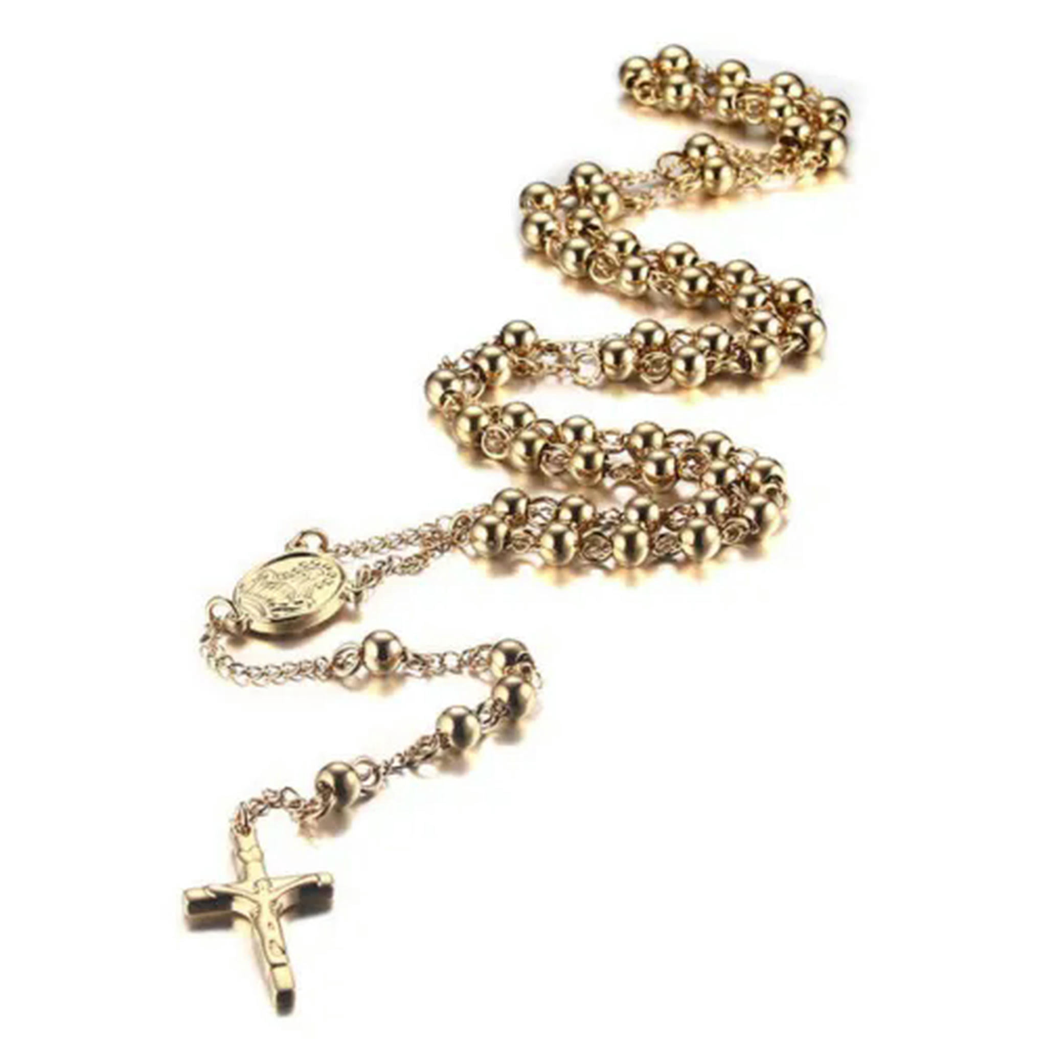 EOEMY Hot Women Men Stainless Steel Jesus Christ Cross Pendant Necklace ...
