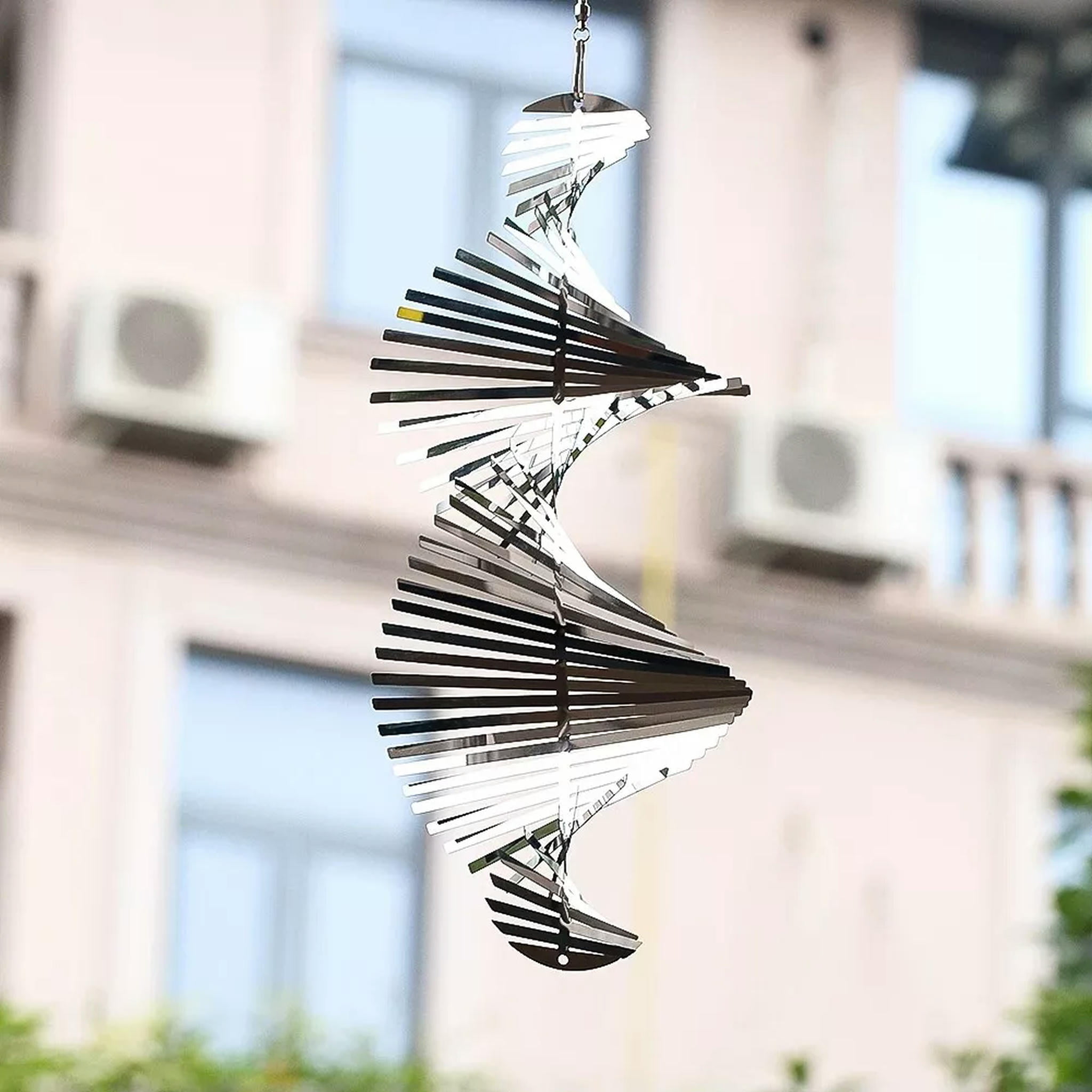 EOEMY Kinetic Spiral Wind Spinner Sculptures Wind Catcher Pendant 3D ...