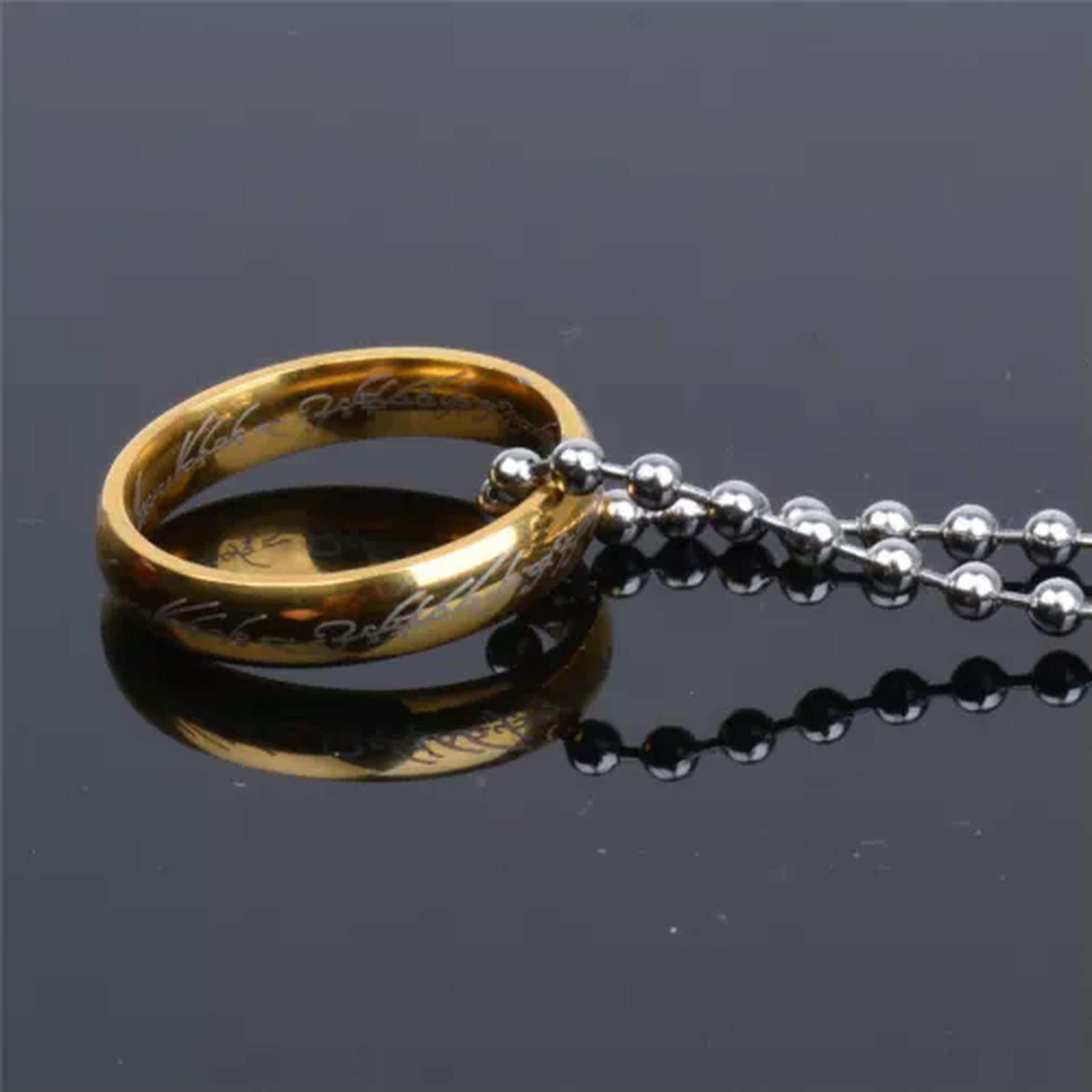 EOEMY Lord Of The Rings The One Ring Lotr Stainless Steel Wedding Ring ...