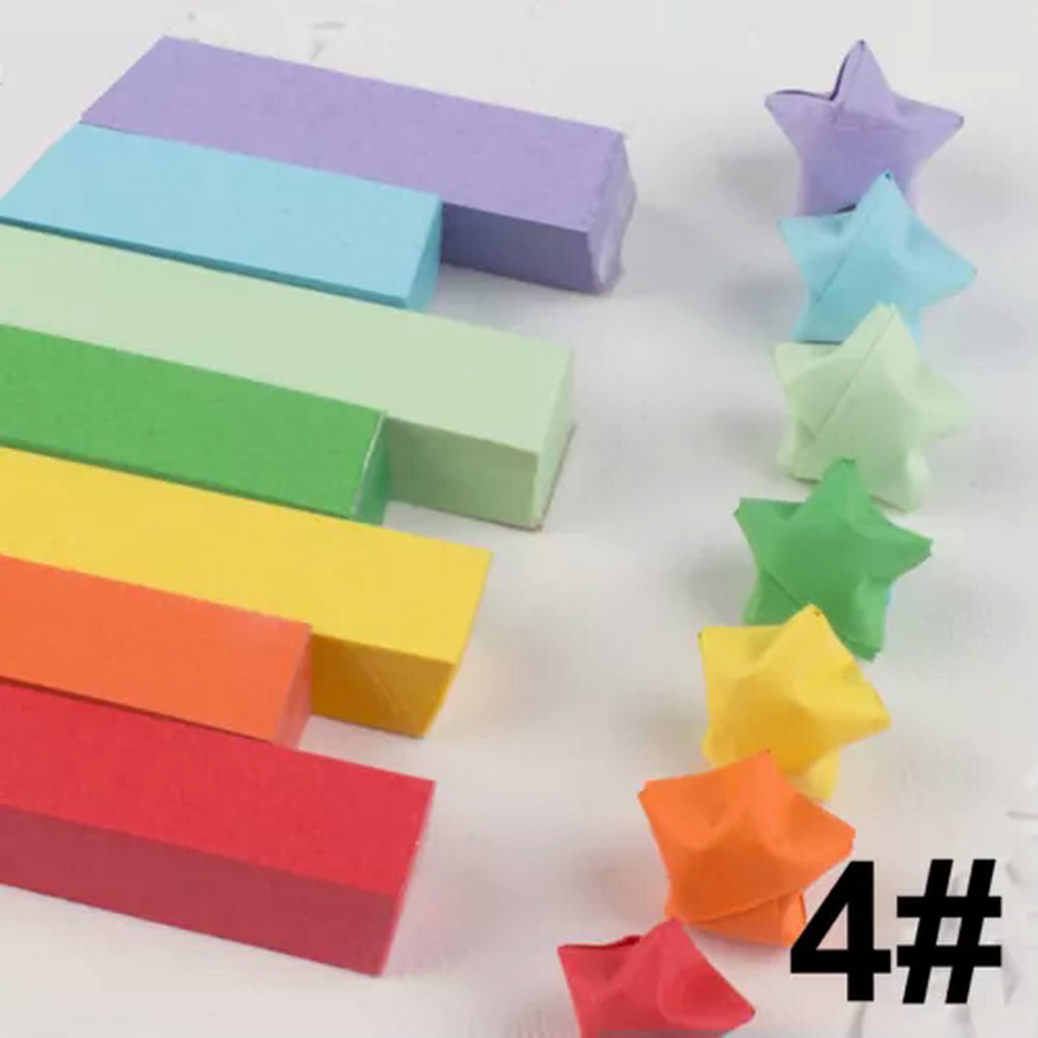 EOEMY Lucky Star Folding Paper Lucky Wish Star Cute Origami Paper ...