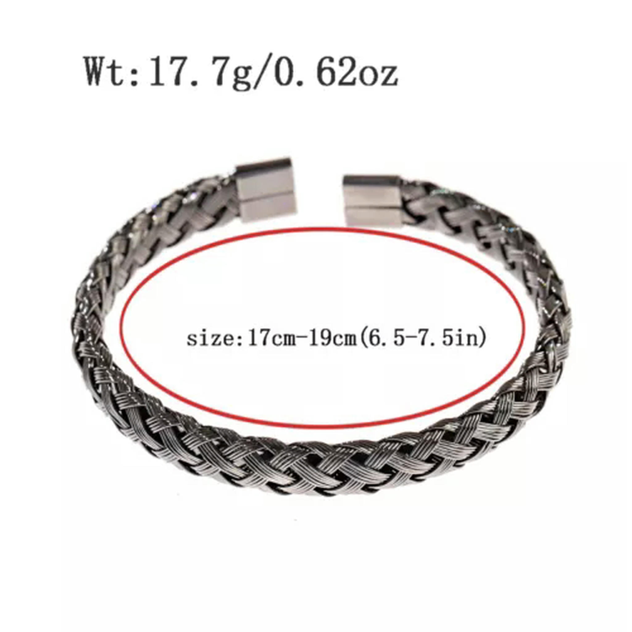 EOEMY Luxury Men Bracelet King Crown Roman Numberal Bangle & Bracelet Jewelry Set-Waven Alloy ...