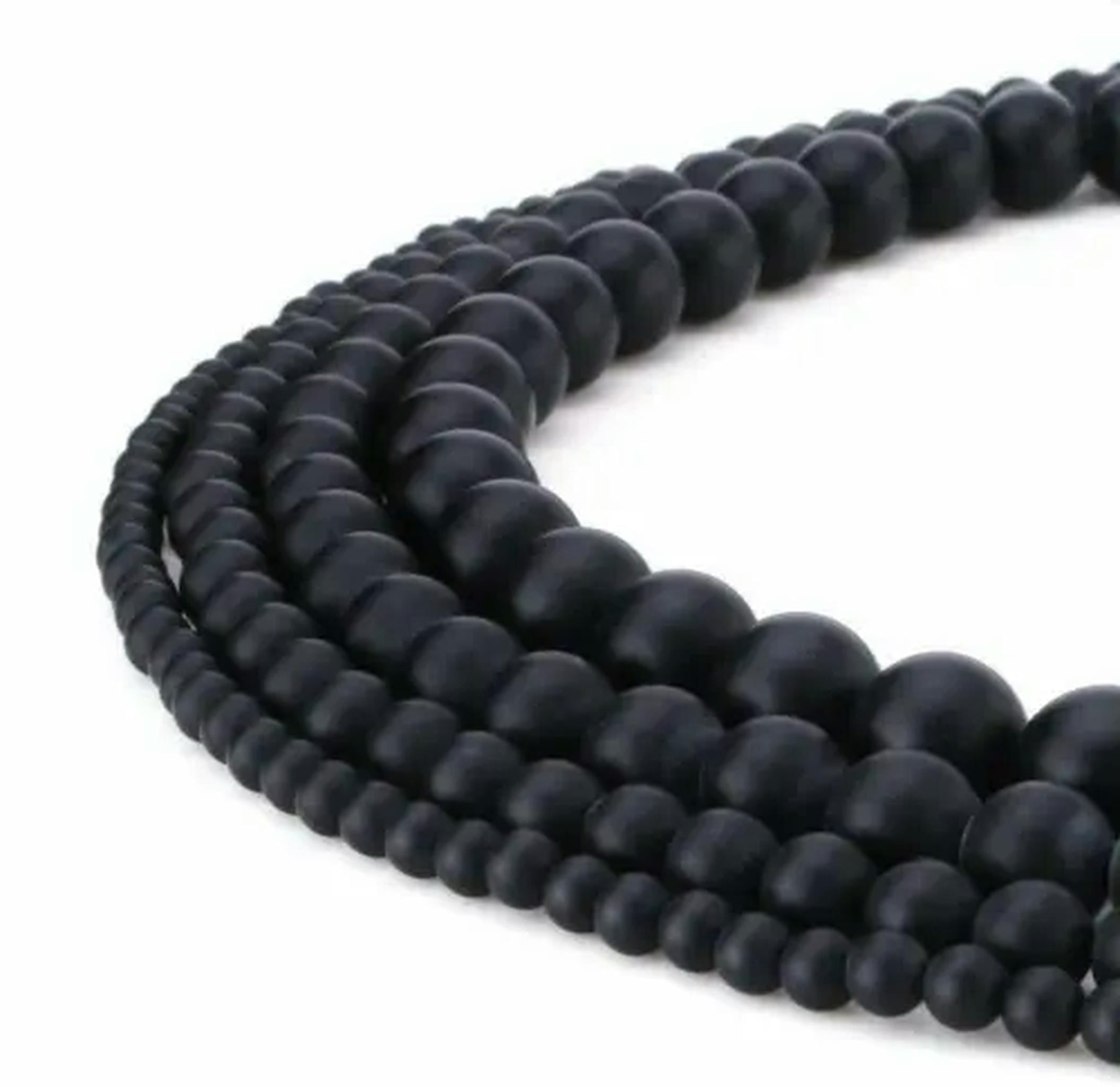 EOEMY Matte Frosted Top Crystal Glass Round Inside Ab Beads 6mm 8mm ...