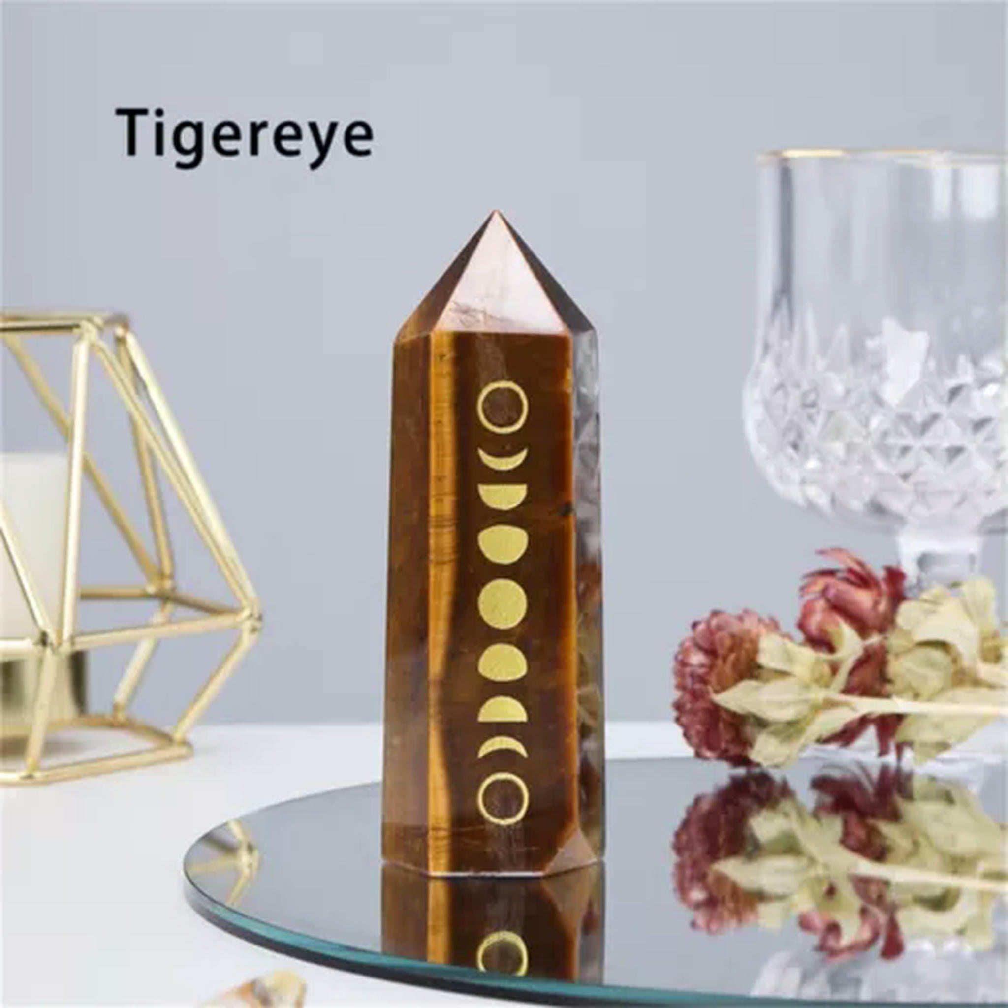 EOEMY Moon Degaussing Lunar Eclipse Hexagonal Obelisk Wand Crystal ...