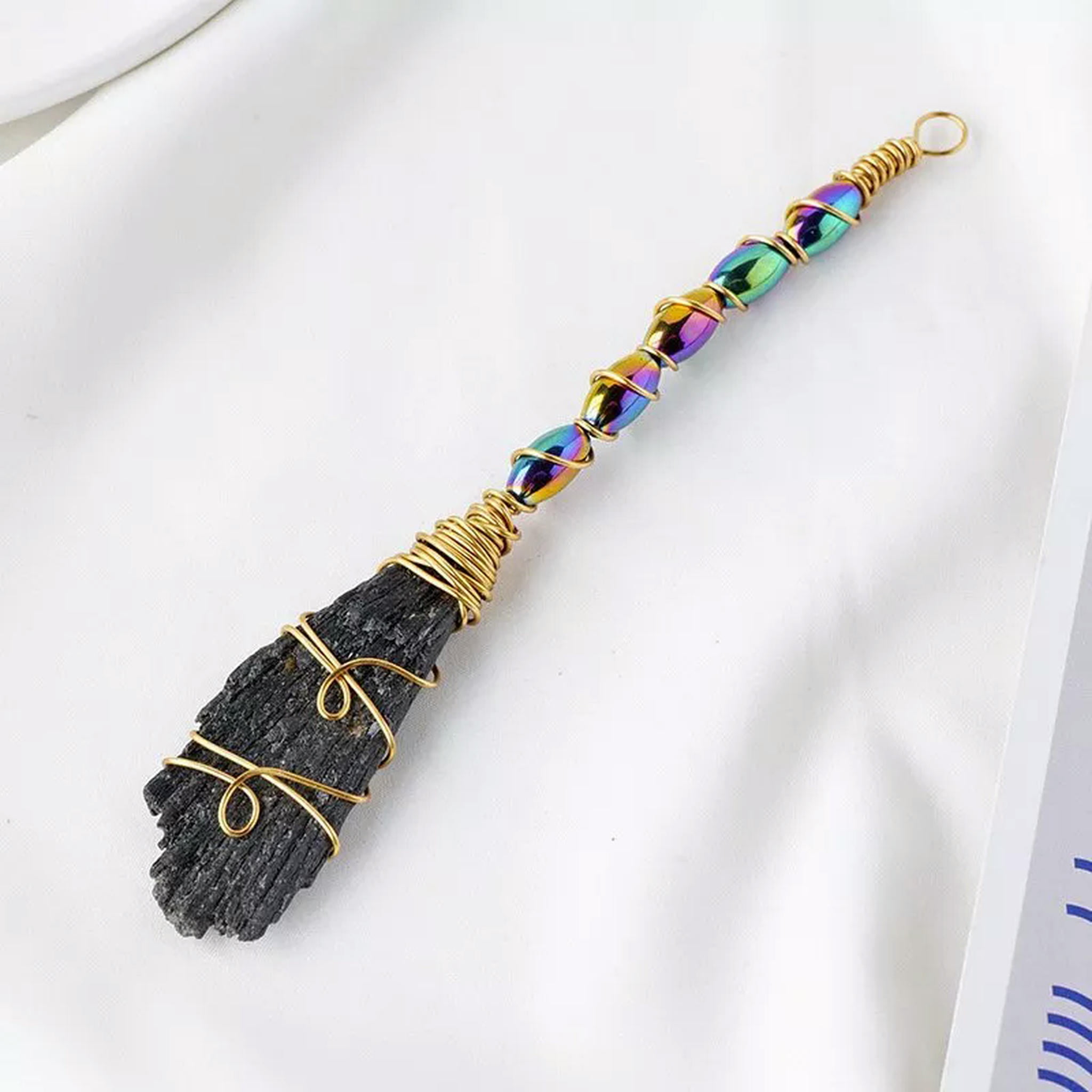 EOEMY Natural Black Tourmaline Stone Broom Quartz Crystal Magic Reiki ...